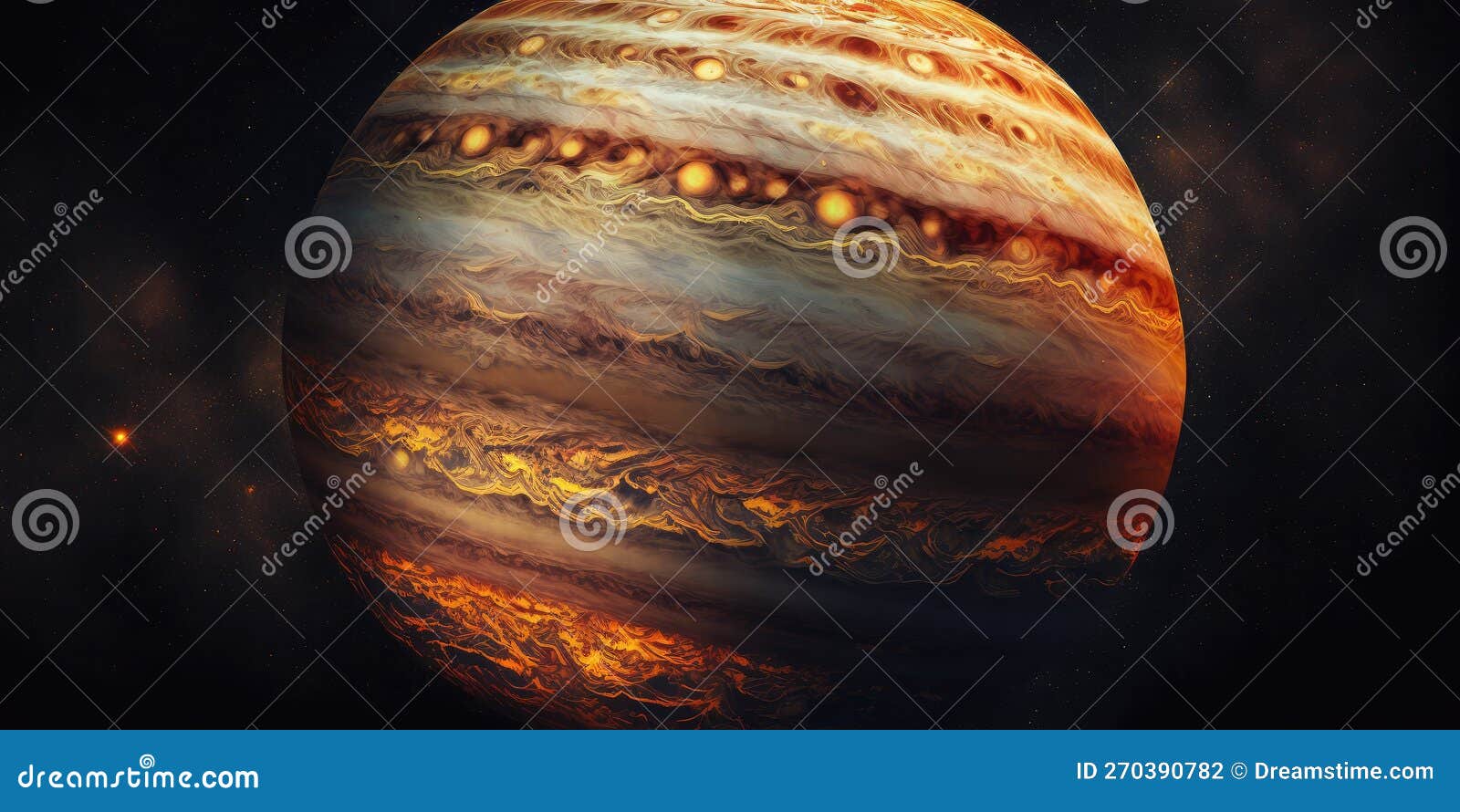 Jupiter Planet, a Failed Star Stock Illustration - Illustration of ...