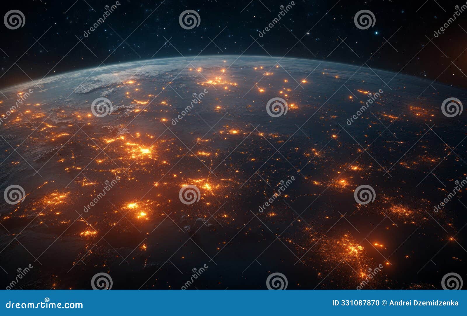 Illustration of Planets in Deep Space in 5K Resolution. Stock ...