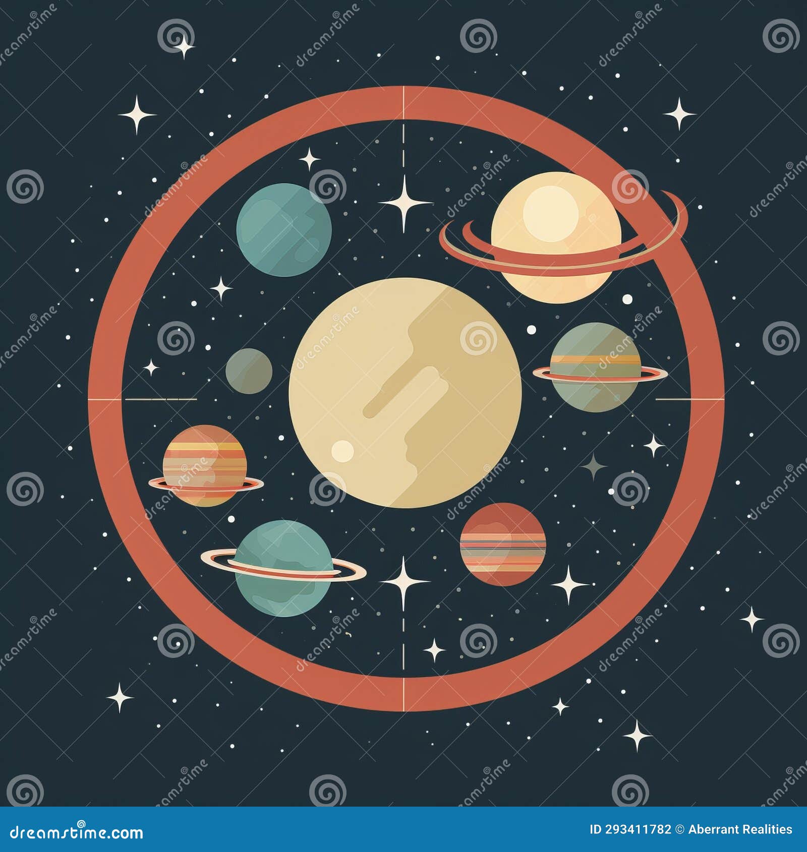 An Illustration of the Planets in the Solar System Stock Illustration ...