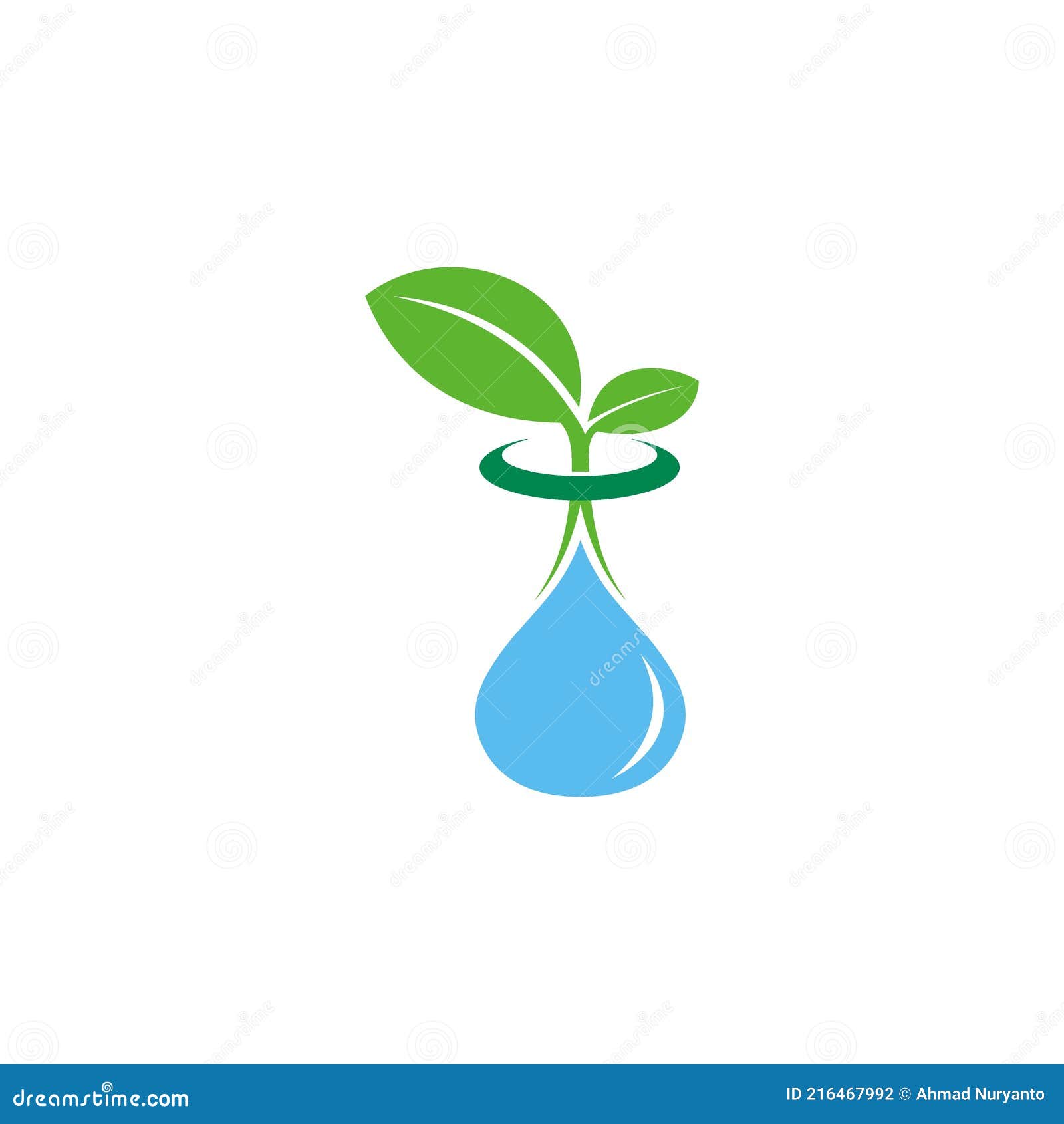 Tree and water drop stock illustration. Illustration of ...