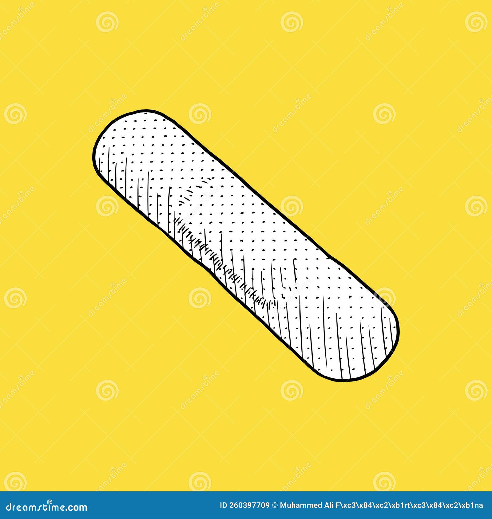 Illustration of Plaster. Hand Drawn. - Vector Stock Vector ...