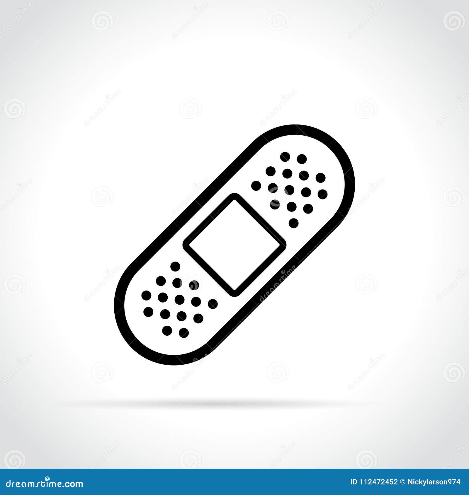 Plaster Icon on White Background Stock Vector - Illustration of plaster ...