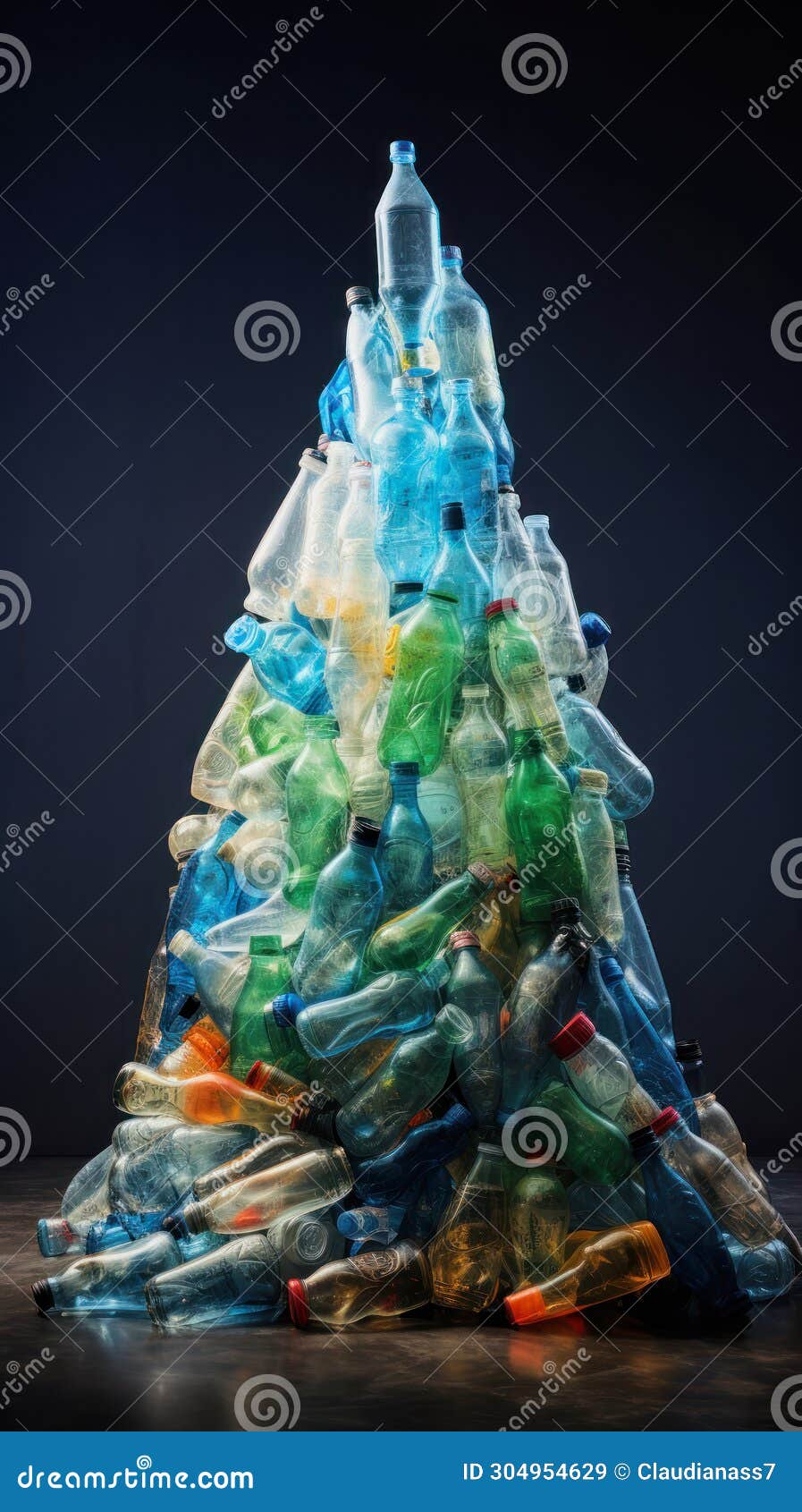 Illustration of a Plastic Bottle Rubbish Stack Stock Image - Image of ...