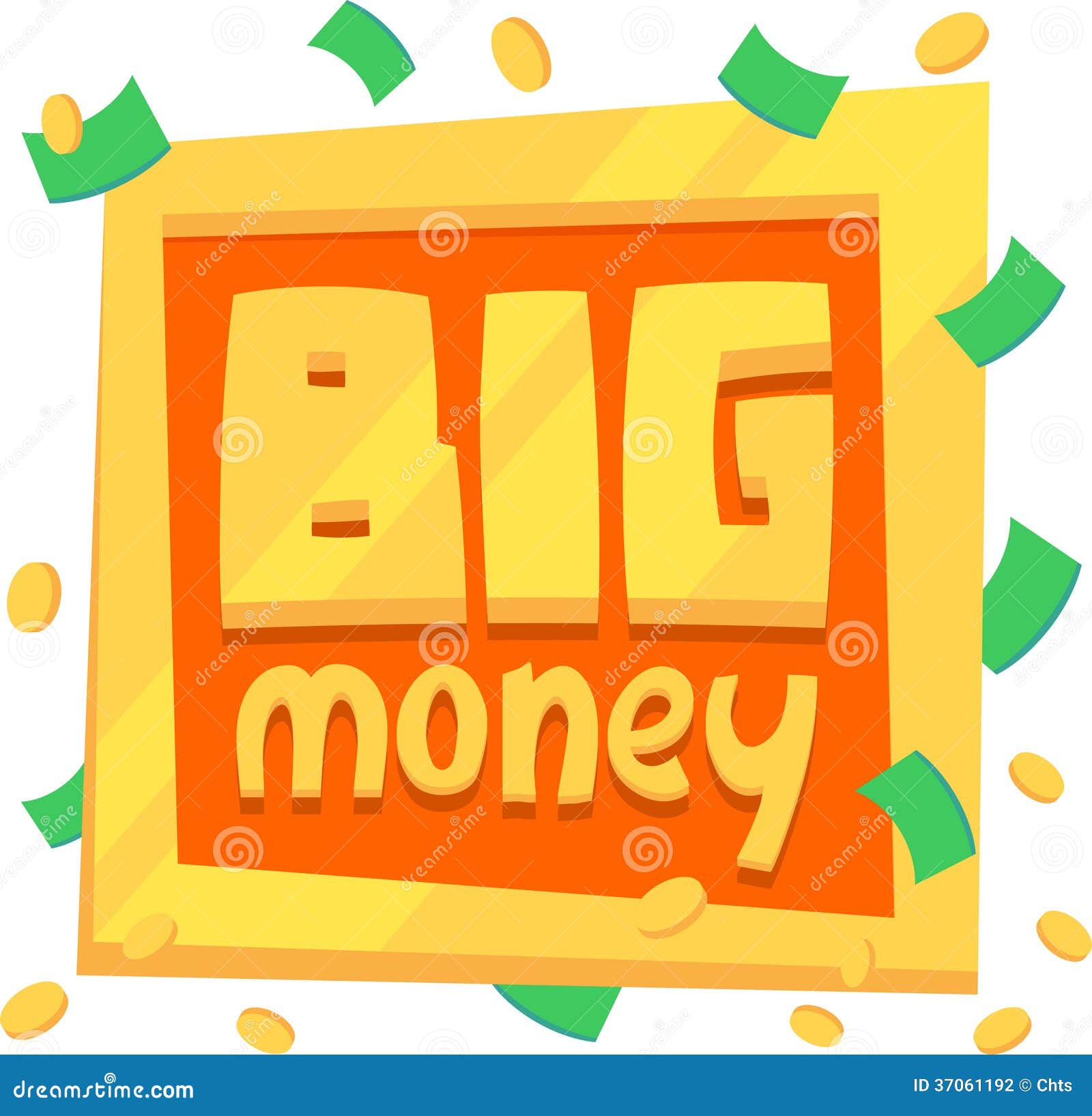 Illustration Plate Big Money Stock Illustration - Illustration of ...