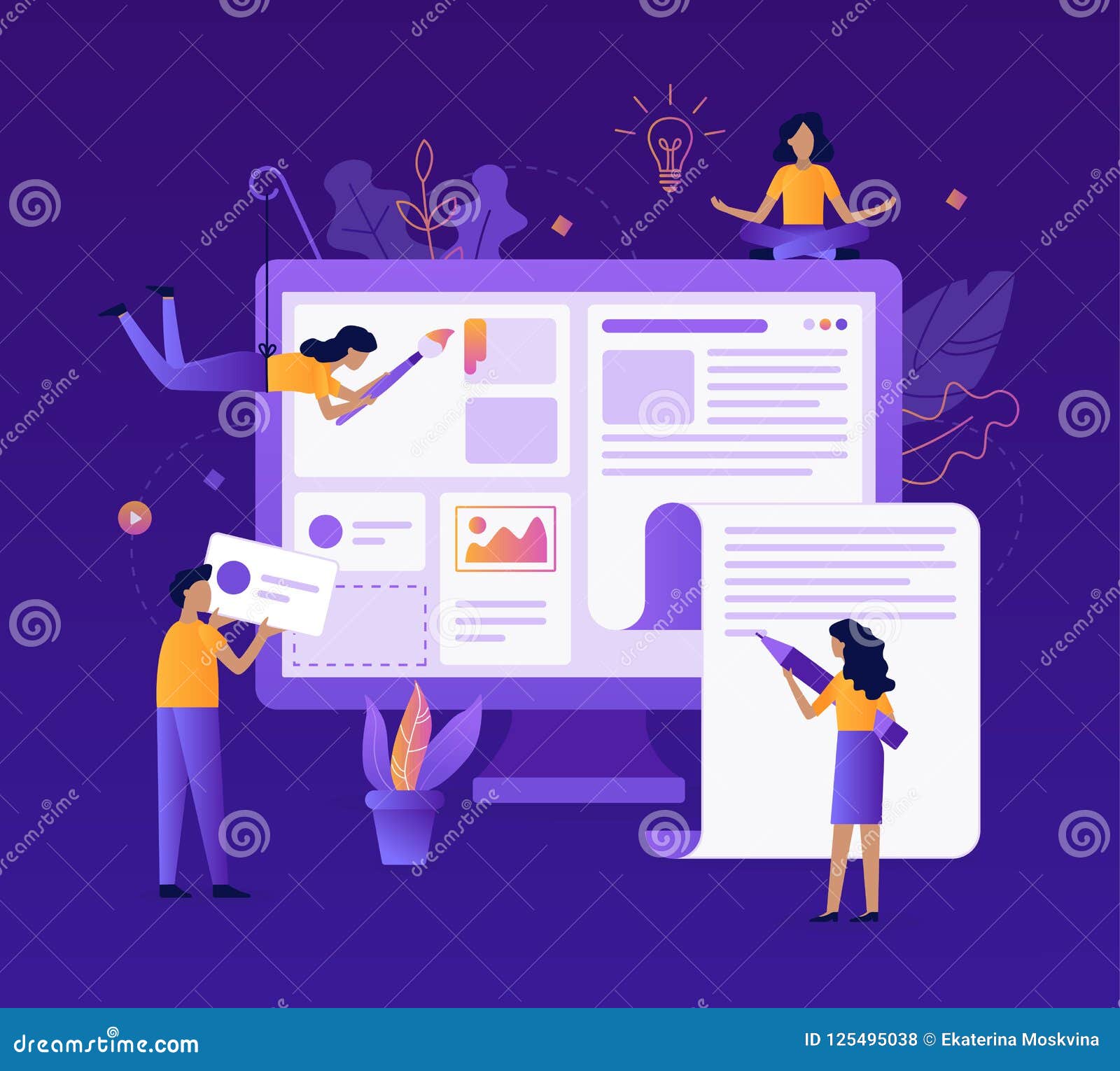 Illustration Plate De Développement De Web Illustration de Vecteur ...