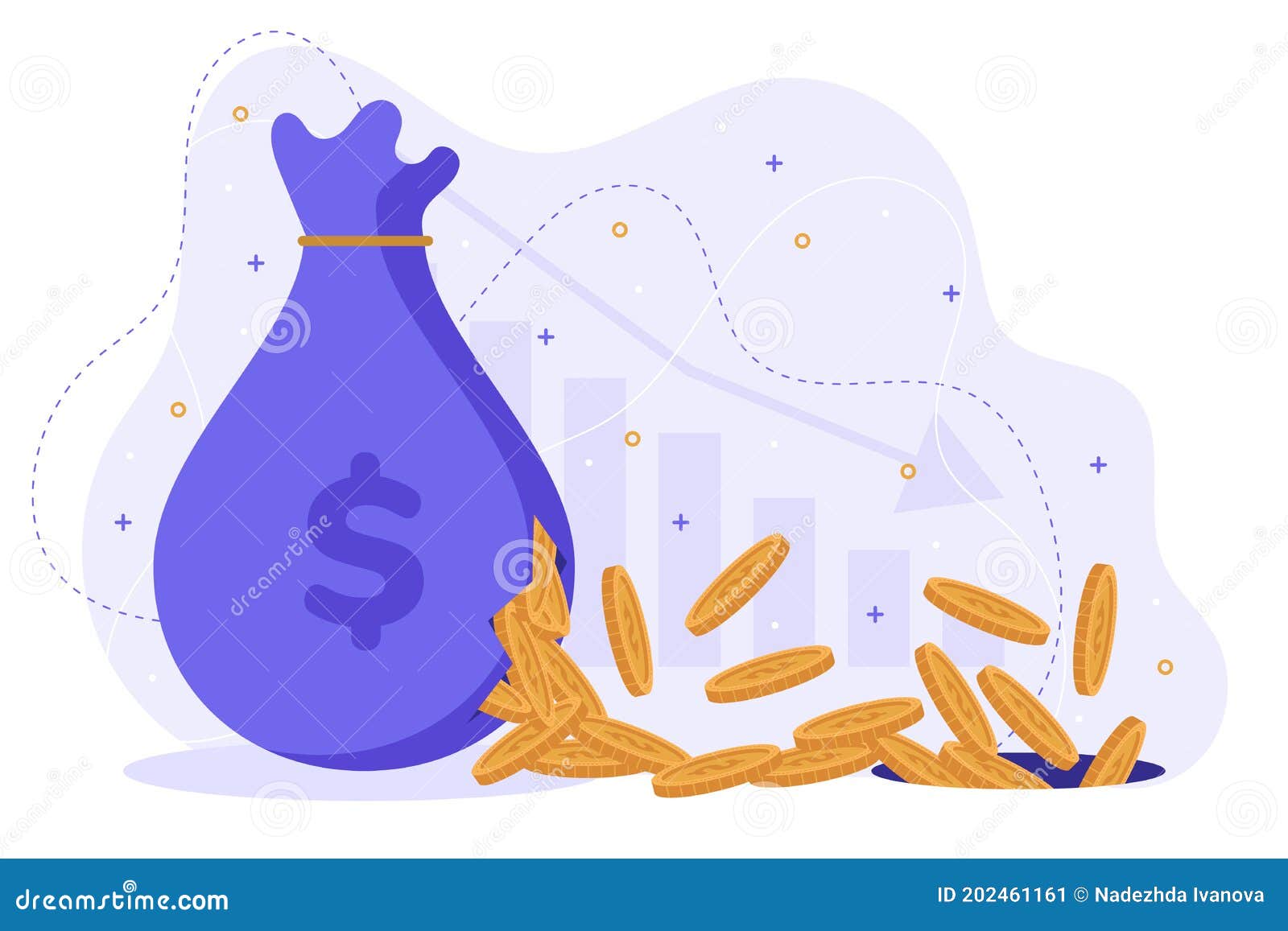 Illustration Plate De Vecteur De Concept De Faillite Illustration Stock ...