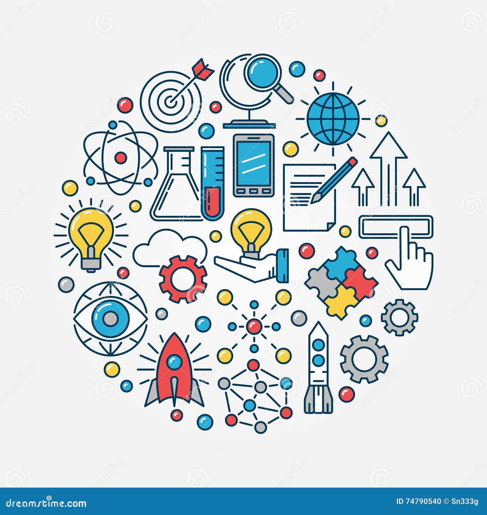 Illustration Plate Ronde D'innovation Illustration de Vecteur ...