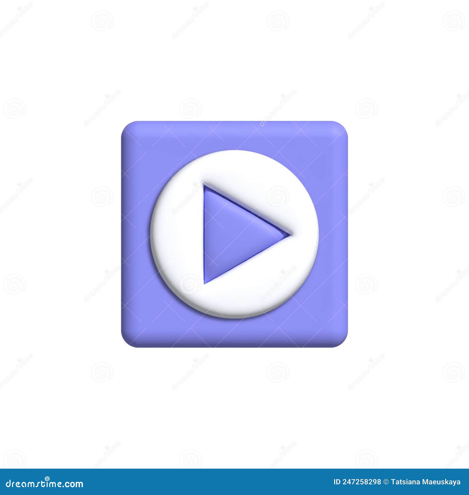 Illustration of the Play Button 3d Rendering Icon. Stock Illustration ...