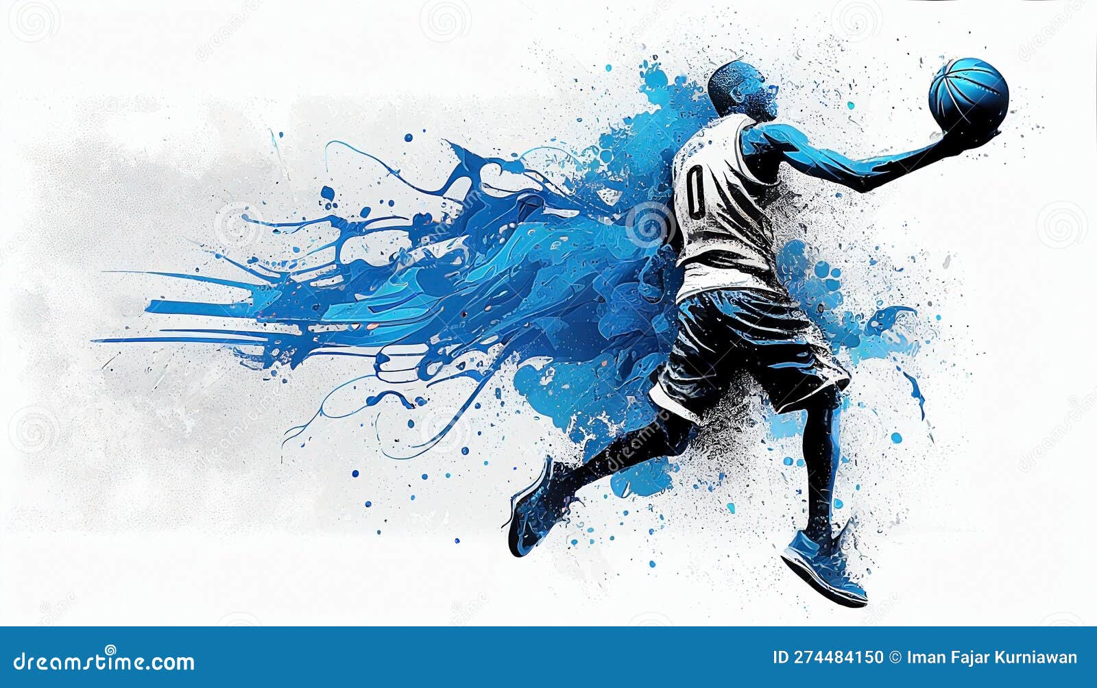 Illustration of Playing Basketball. the Player Doing a Trick Stock ...