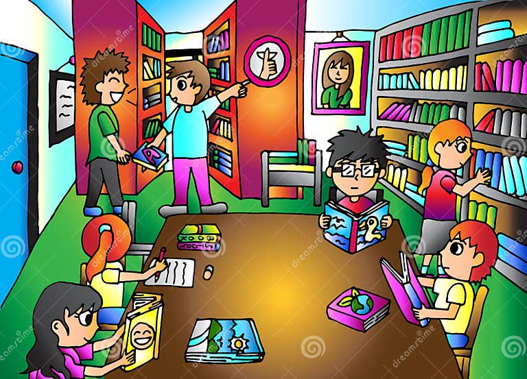 PLEASE KEEP SILENCE SHHHHH in the Library Stock Vector - Illustration ...