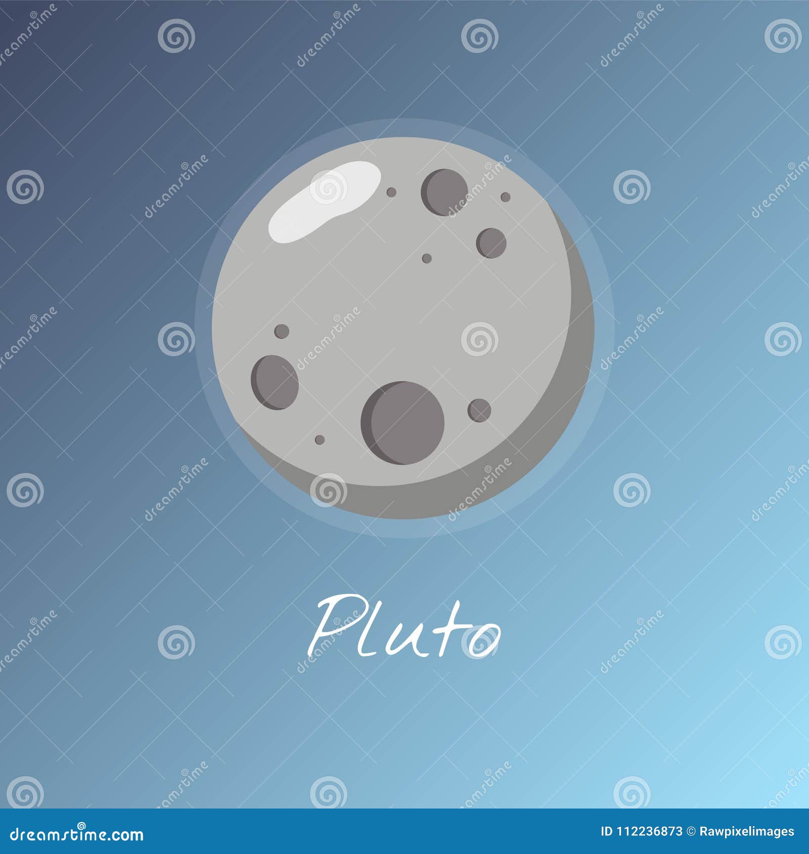 Pluto Planet 3d Vector Illustration. High Quality Isometric Solar ...