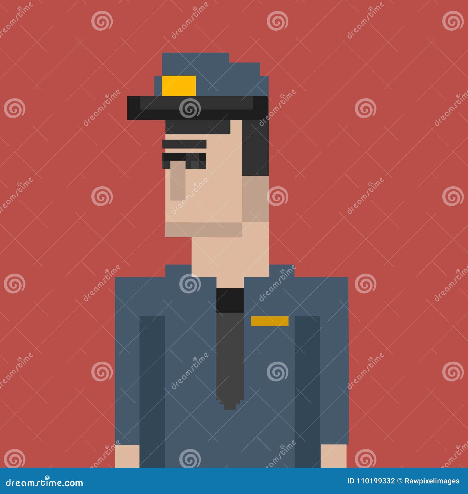 Illustration of Police Avatar Icon Stock Illustration - Illustration of ...