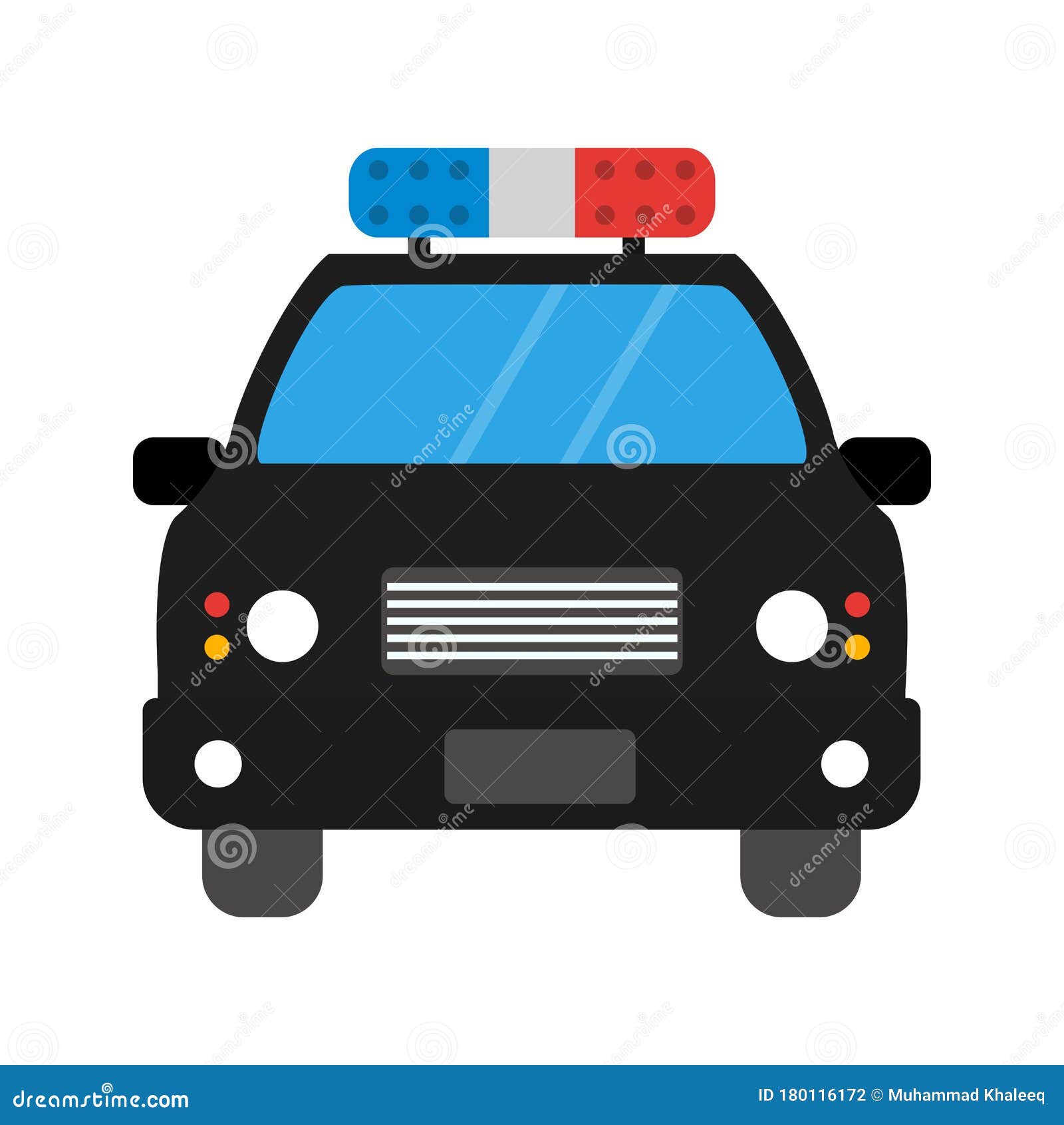 Illustration Of A Car Police Interceptor Cartoon Vector | CartoonDealer ...