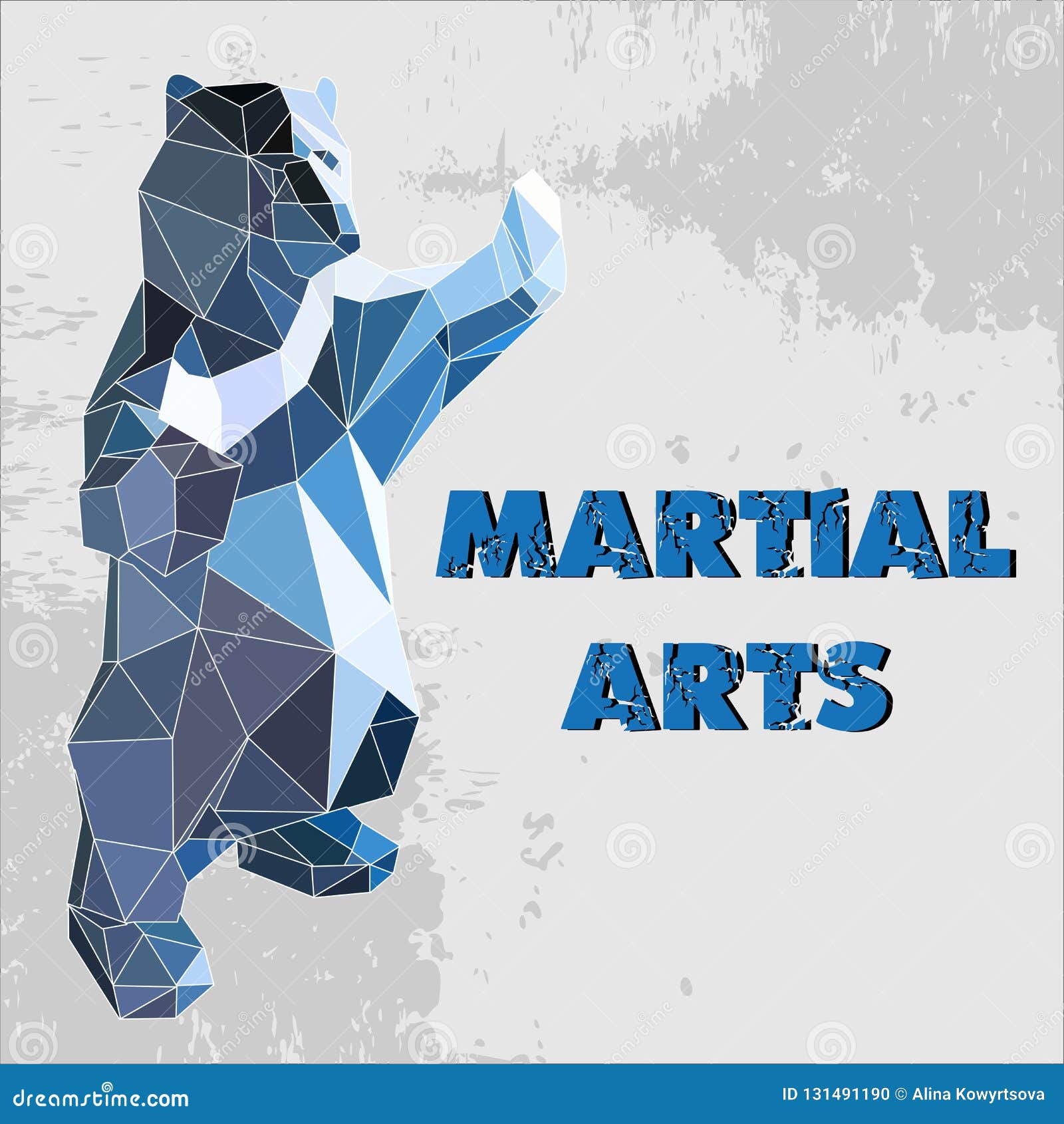 Vector Polar Bear Stylized Triangle Polygonal Model Vector Stock ...