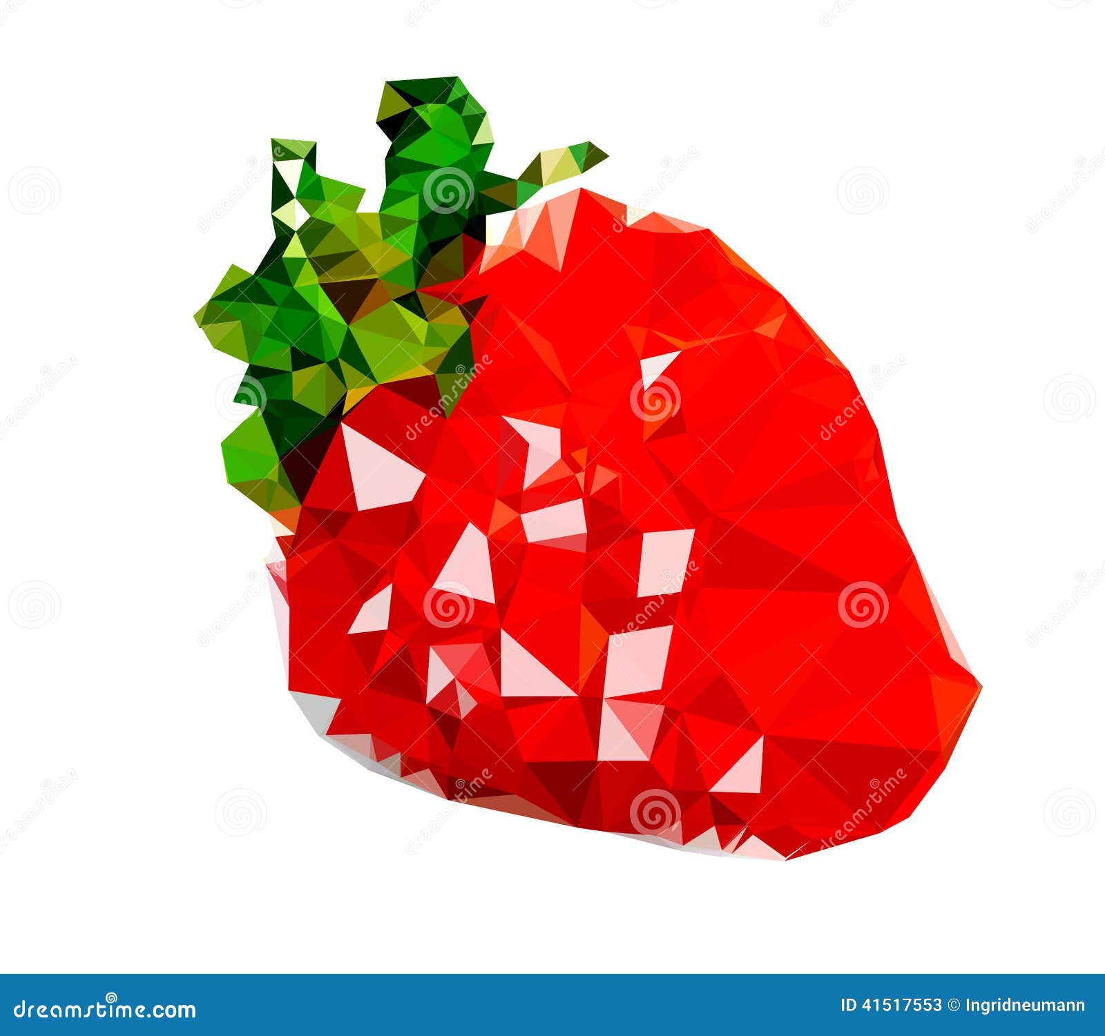 Illustration Polygonale De Fruit De Fraise Illustration de Vecteur ...