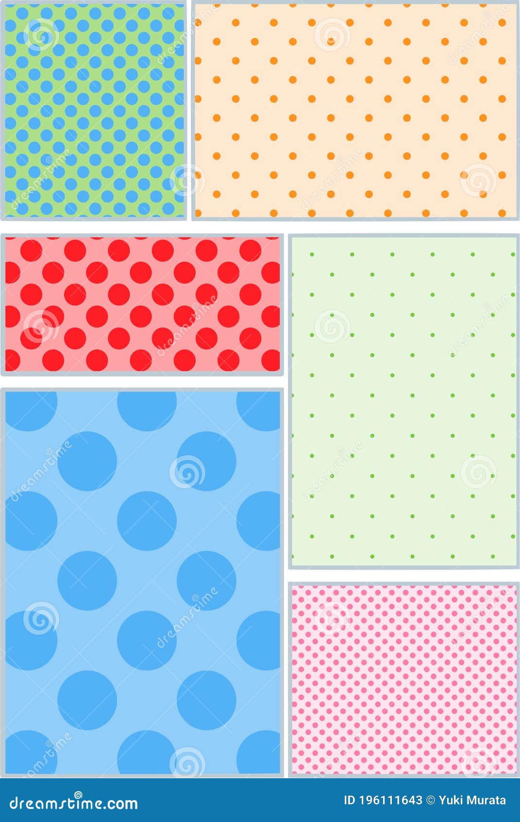 Illustration of a Pop Color Cartoon Frame with Dot Pattern Stock Vector ...