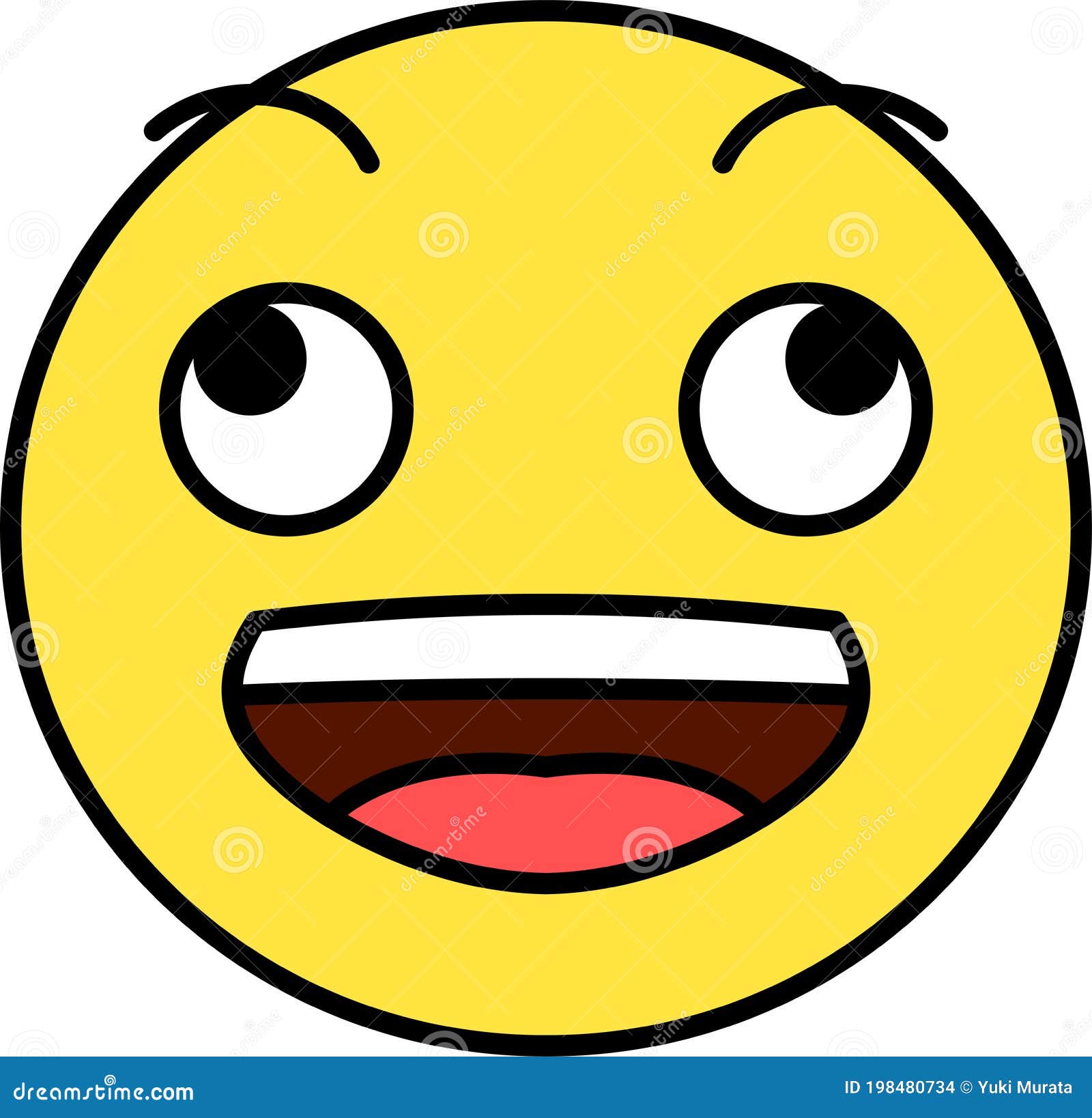 Pop Funny cute emoticon stock vector. Illustration of cute - 198480734