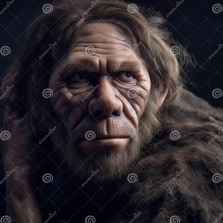 Illustration Portrait of a Neanderthal Stock Illustration ... Illustration Portrait of a Neanderthal Stock Illustration ...