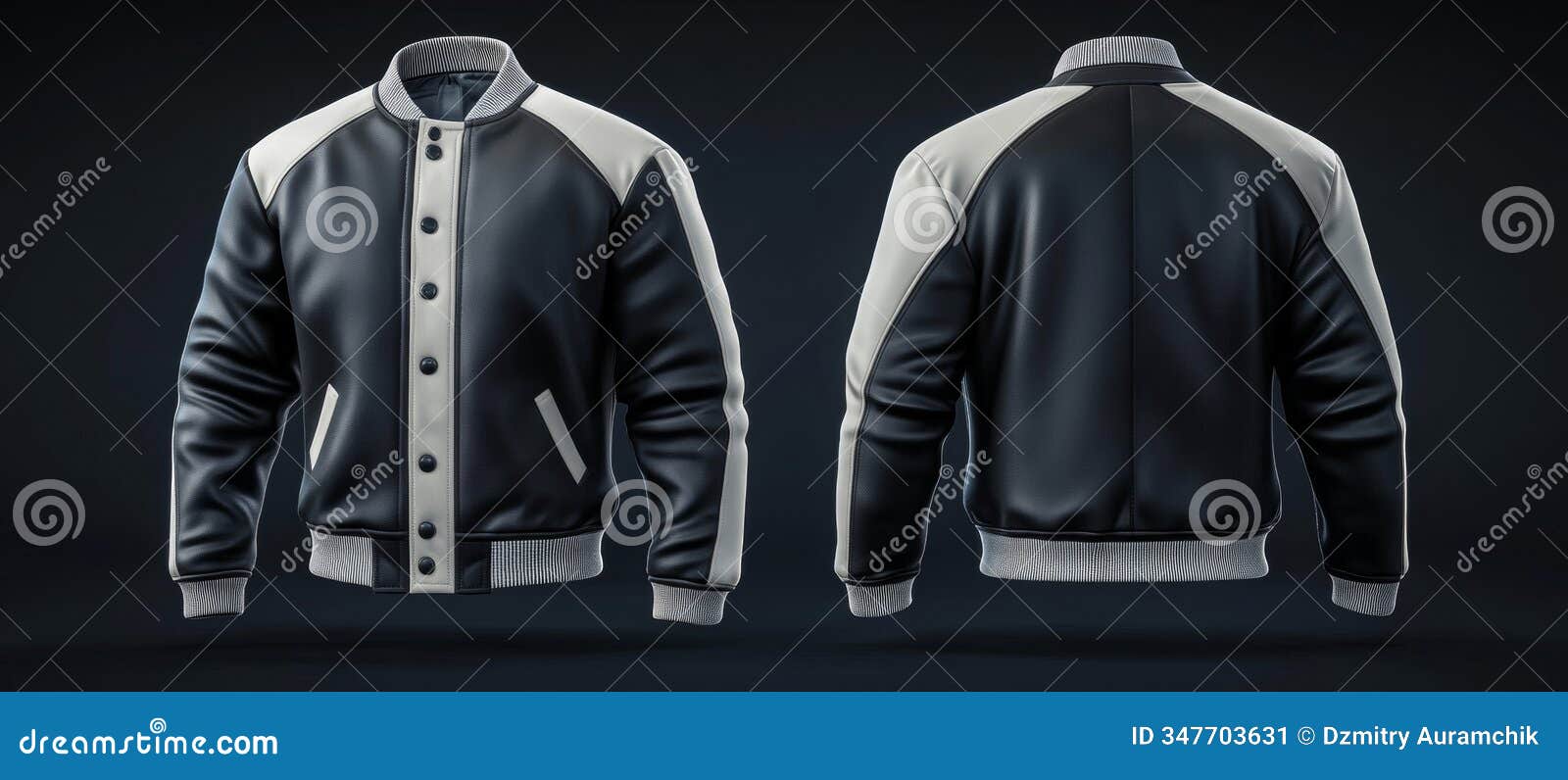 An Illustration and Portrayal of a Varsity Jacket Highlighting the ...