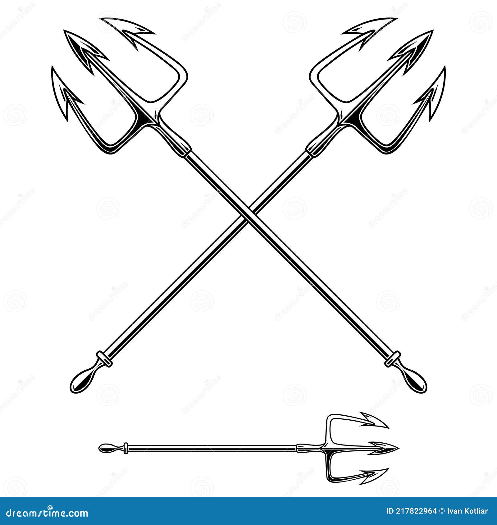 Poseidon Tridents, Marine God Neptune Weapons Cartoon Vector ... Poseidon Tridents, Marine God Neptune Weapons Cartoon Vector ...