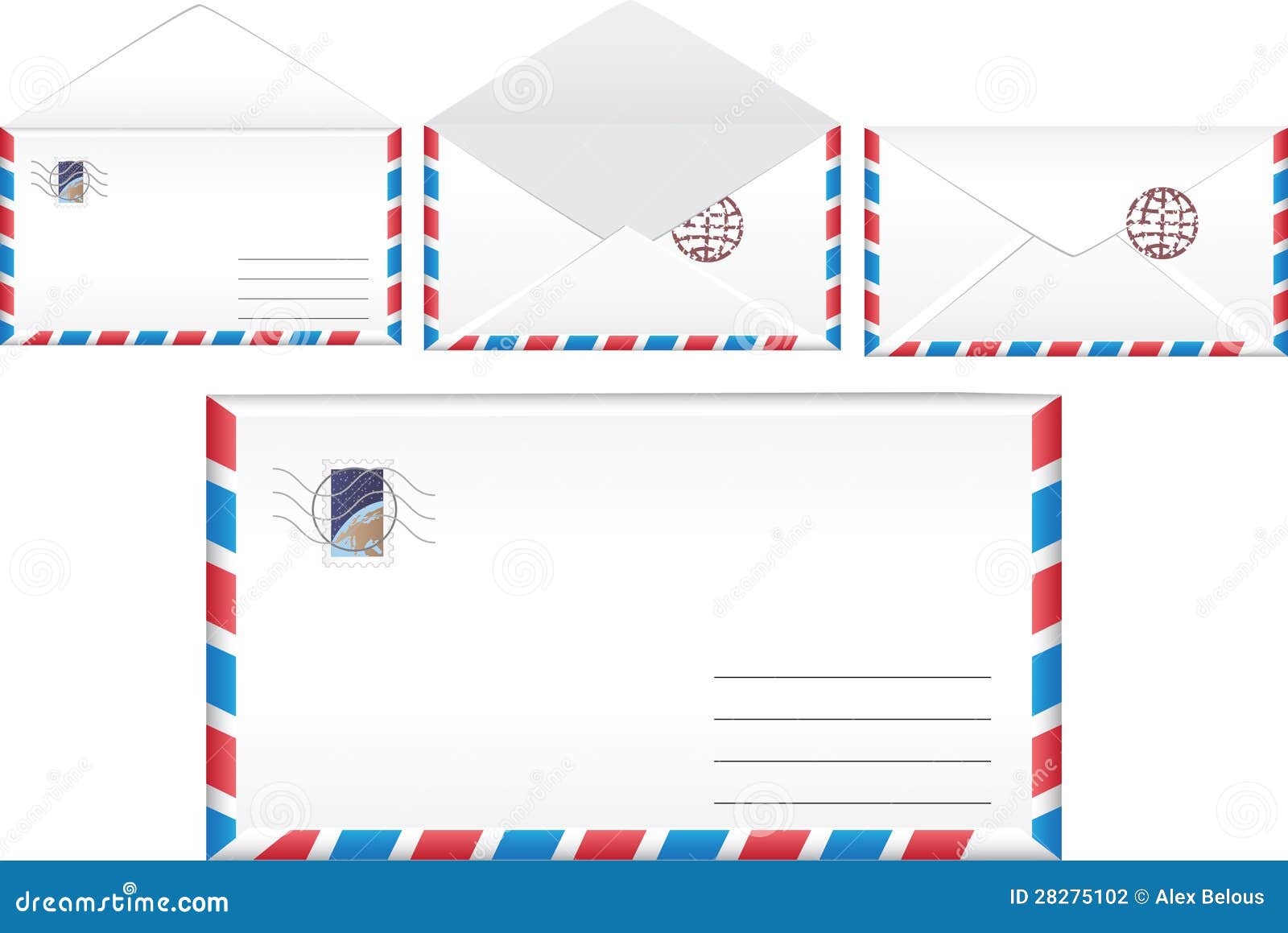 Illustration Post Envelope. Stock Illustration - Illustration of ...
