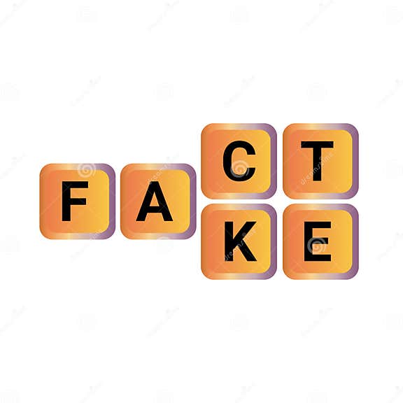 Illustration for Post Truth Concept. Fact and Fake Stock Vector ... Illustration for Post Truth Concept. Fact and Fake Stock Vector ...
