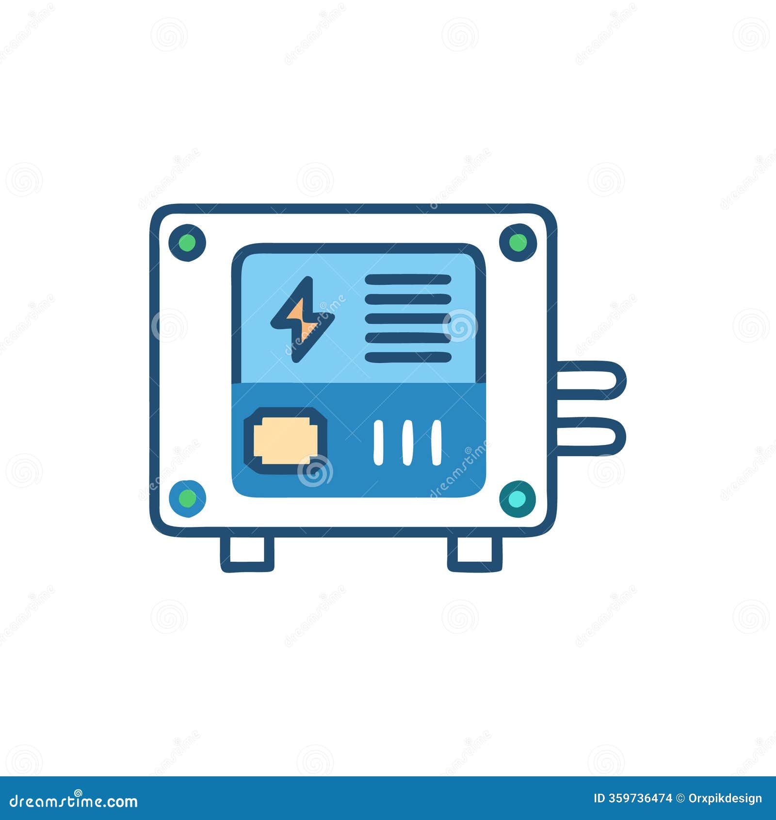 Powerful Inverter for Energy Conversion Stock Illustration ...