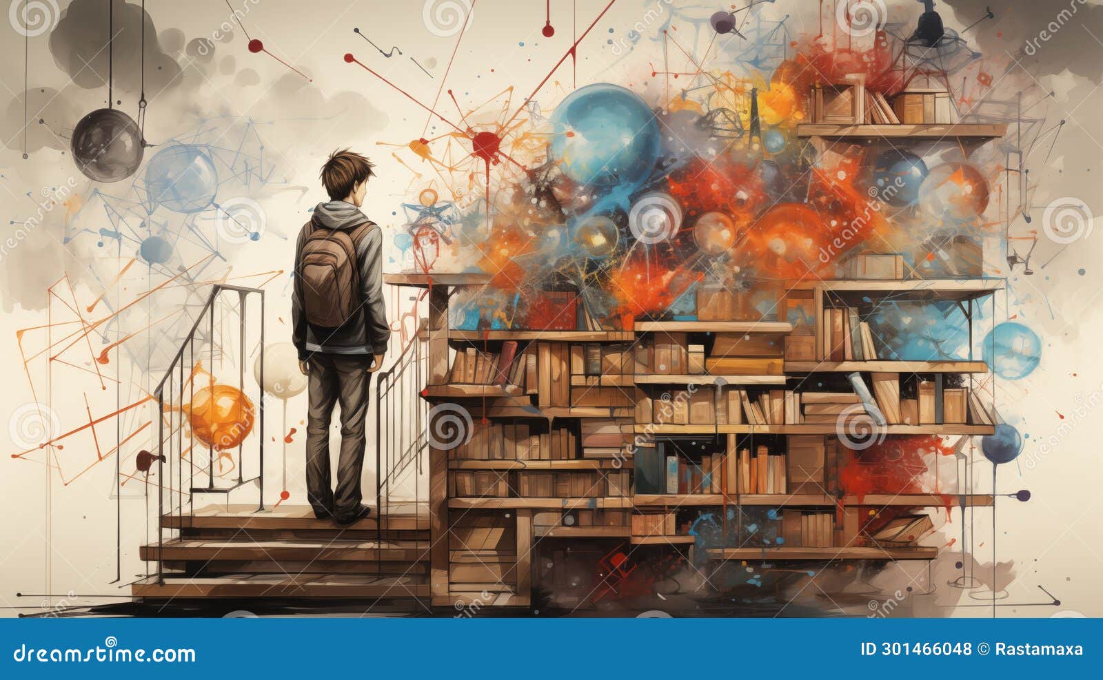 Illustration Practical Education, Theory in Practice, AI Generate Stock ...