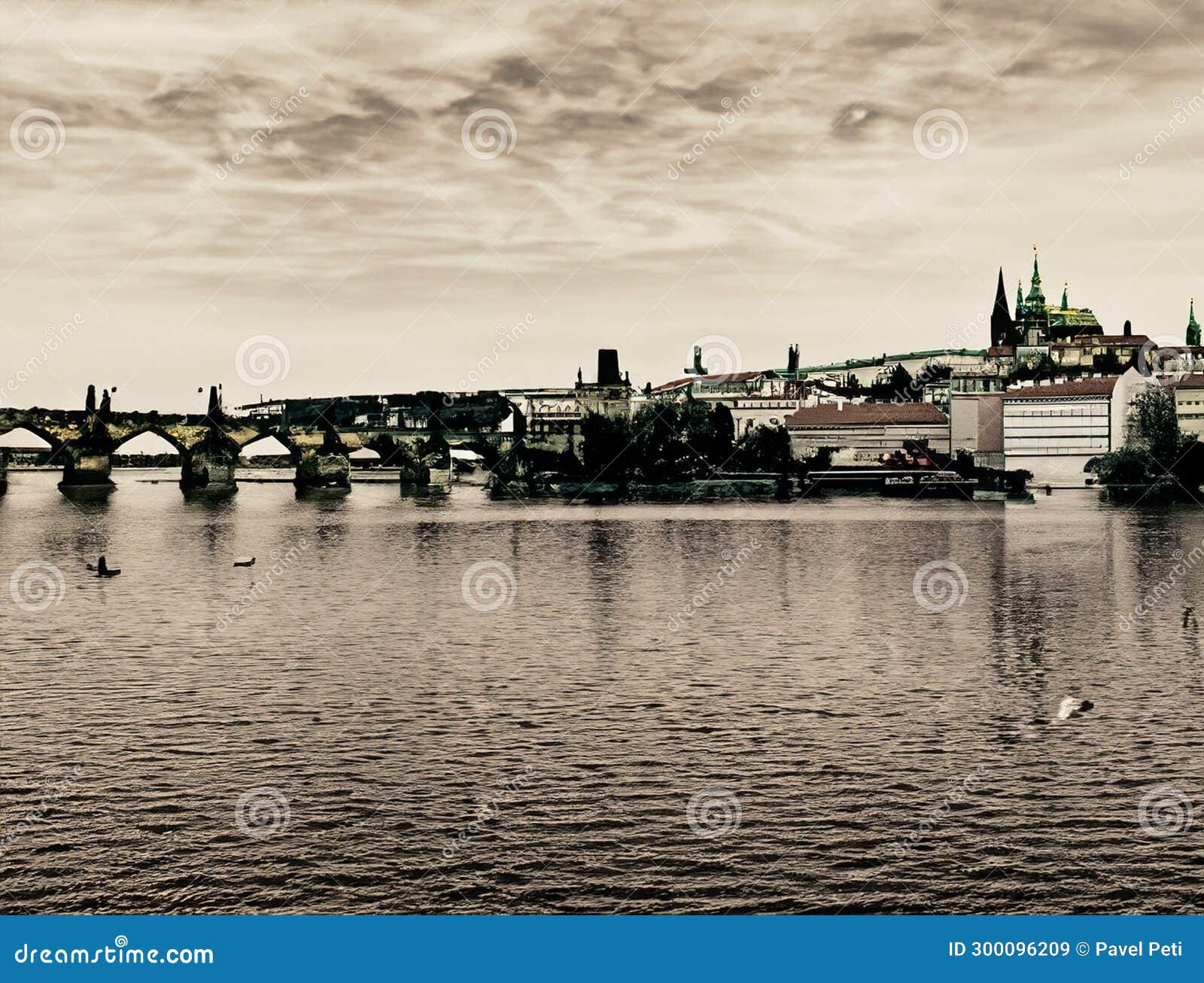 Illustration of Prague stock image. Image of landmark - 300096209