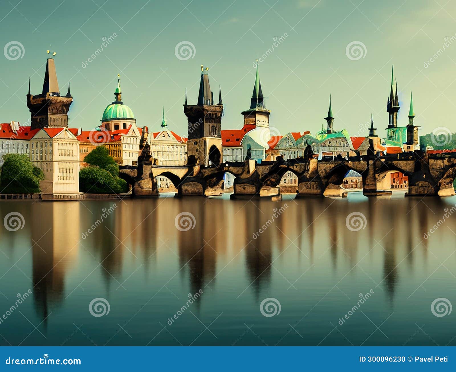 Illustration of Prague stock illustration. Illustration of skyline ...