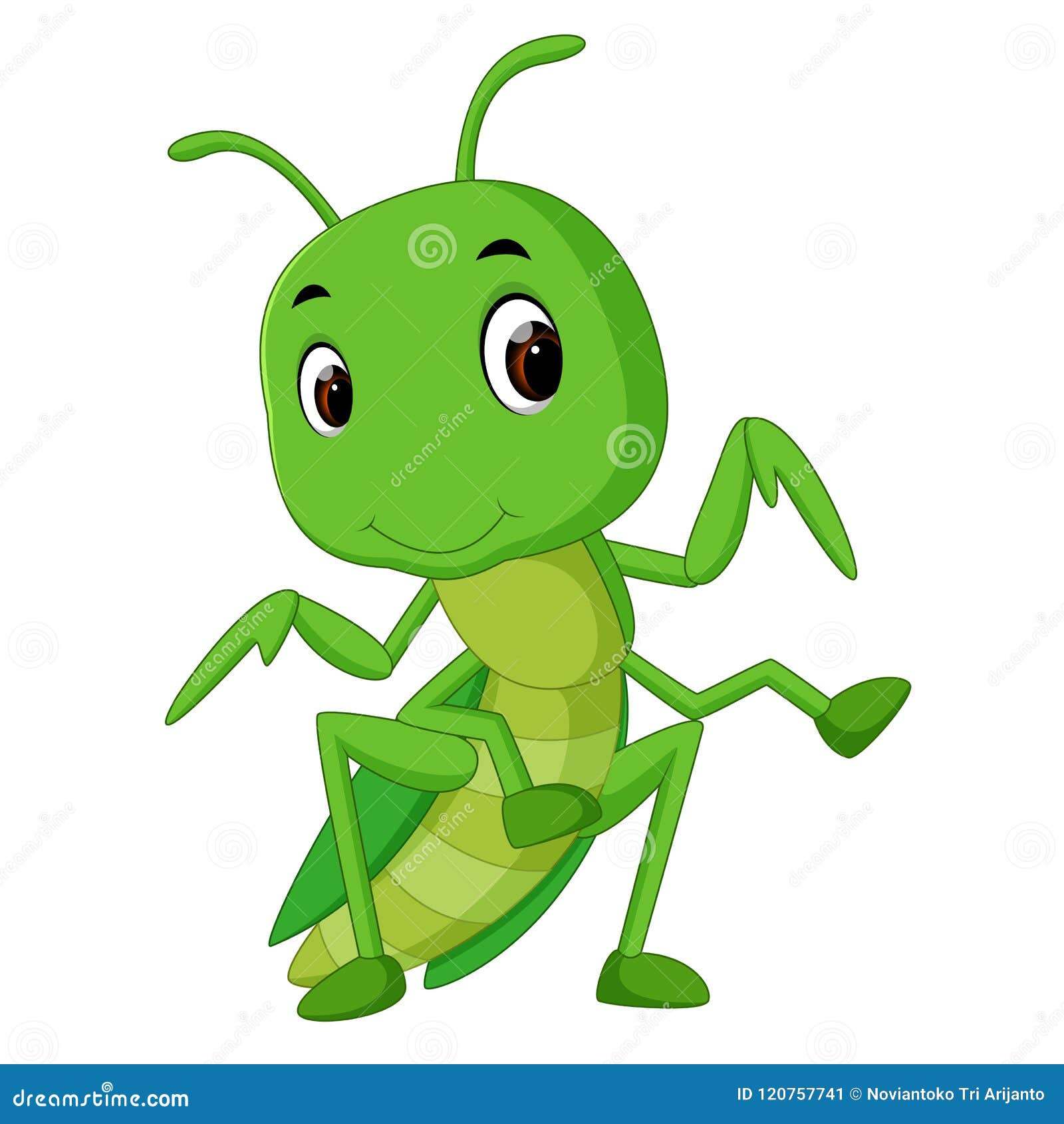 Praying mantis cartoon stock vector. Illustration of mascot - 120757741