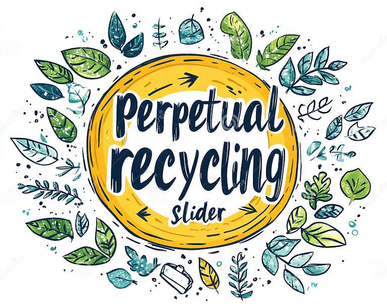 Creative Perpetual Recycling Slider Logo Featuring a Vibrant Circular ...