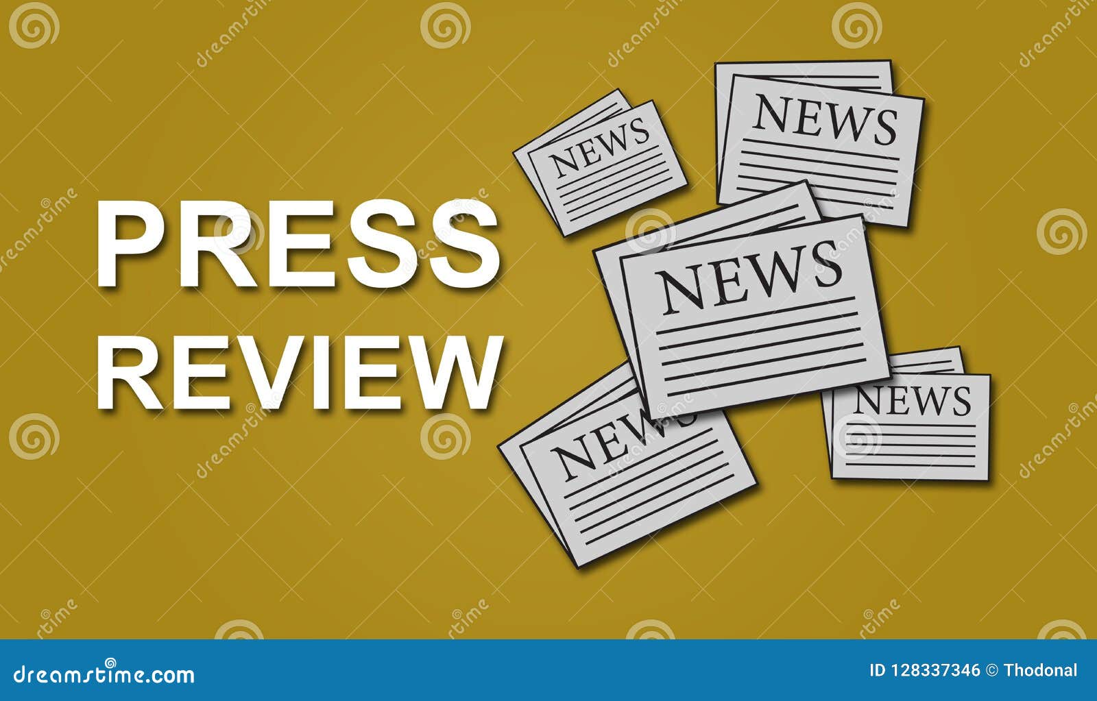 Concept of press review stock illustration. Illustration of breaking ...