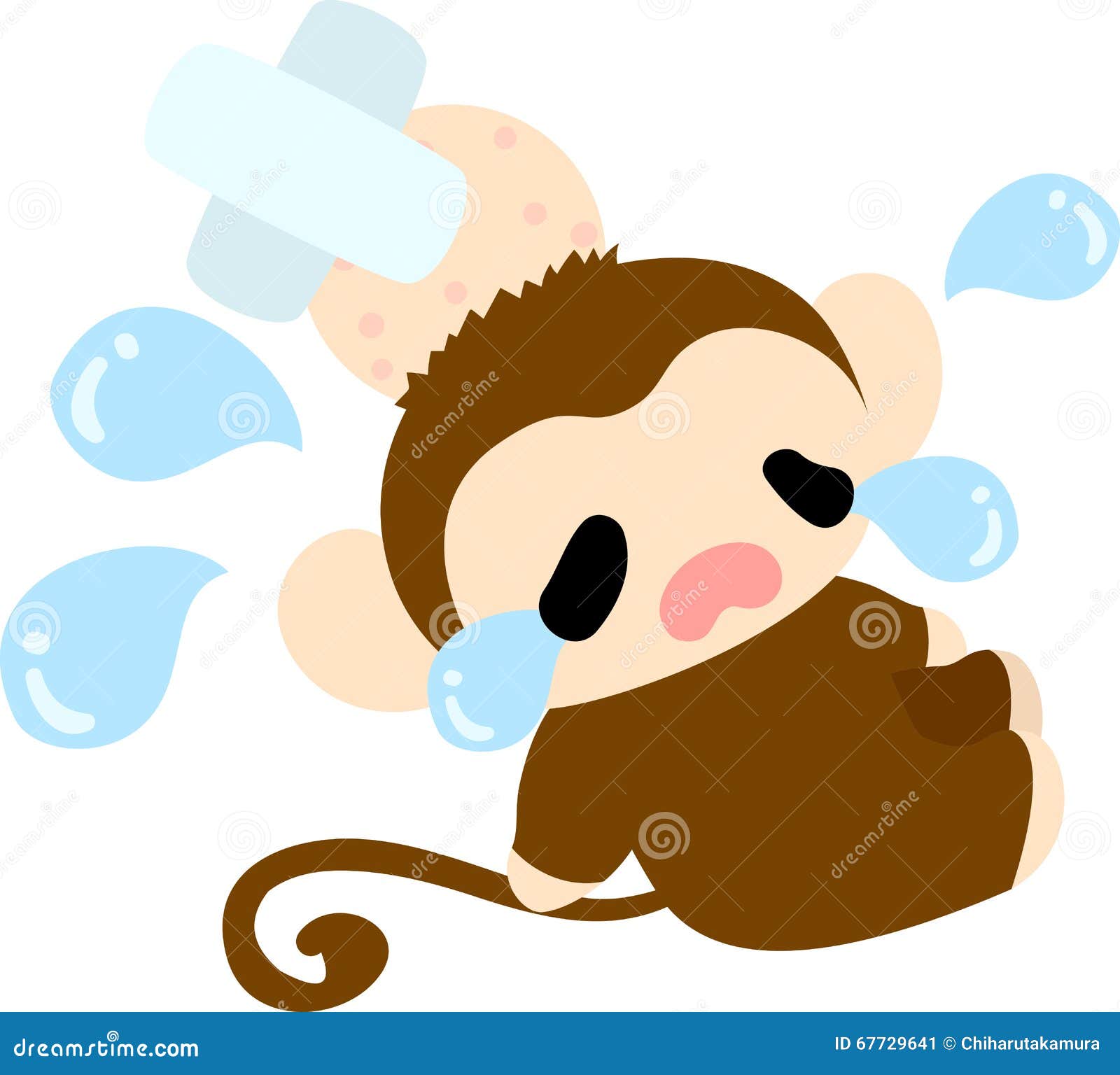 The Illustration of Pretty Monkey Stock Vector - Illustration of little ...