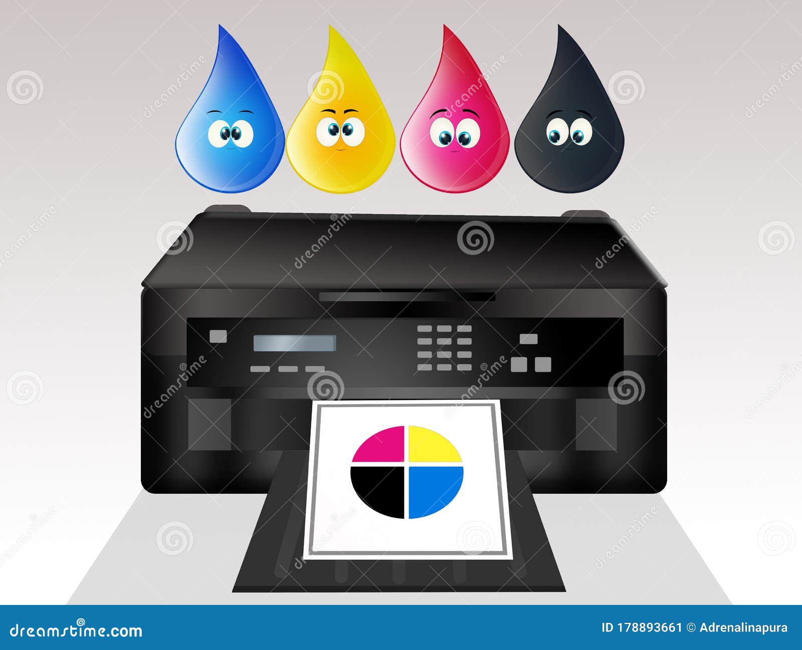 Illustration of Printer Cartridges Stock Illustration - Illustration of ...