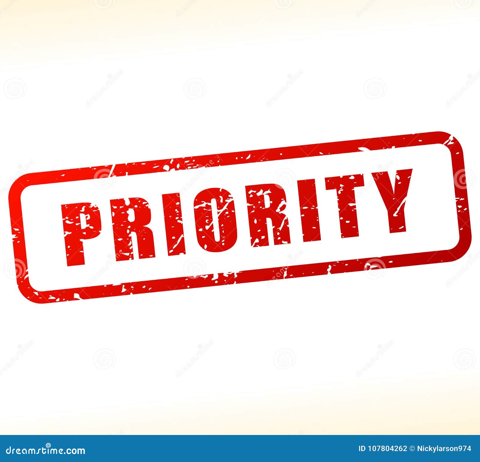 Priority Stamp on White Background Stock Vector - Illustration of ...