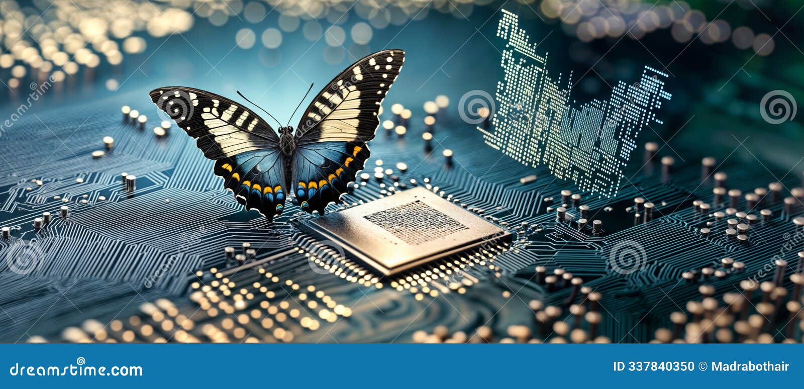 Illustration of the Process of Digital Transformation with the Symbol ...