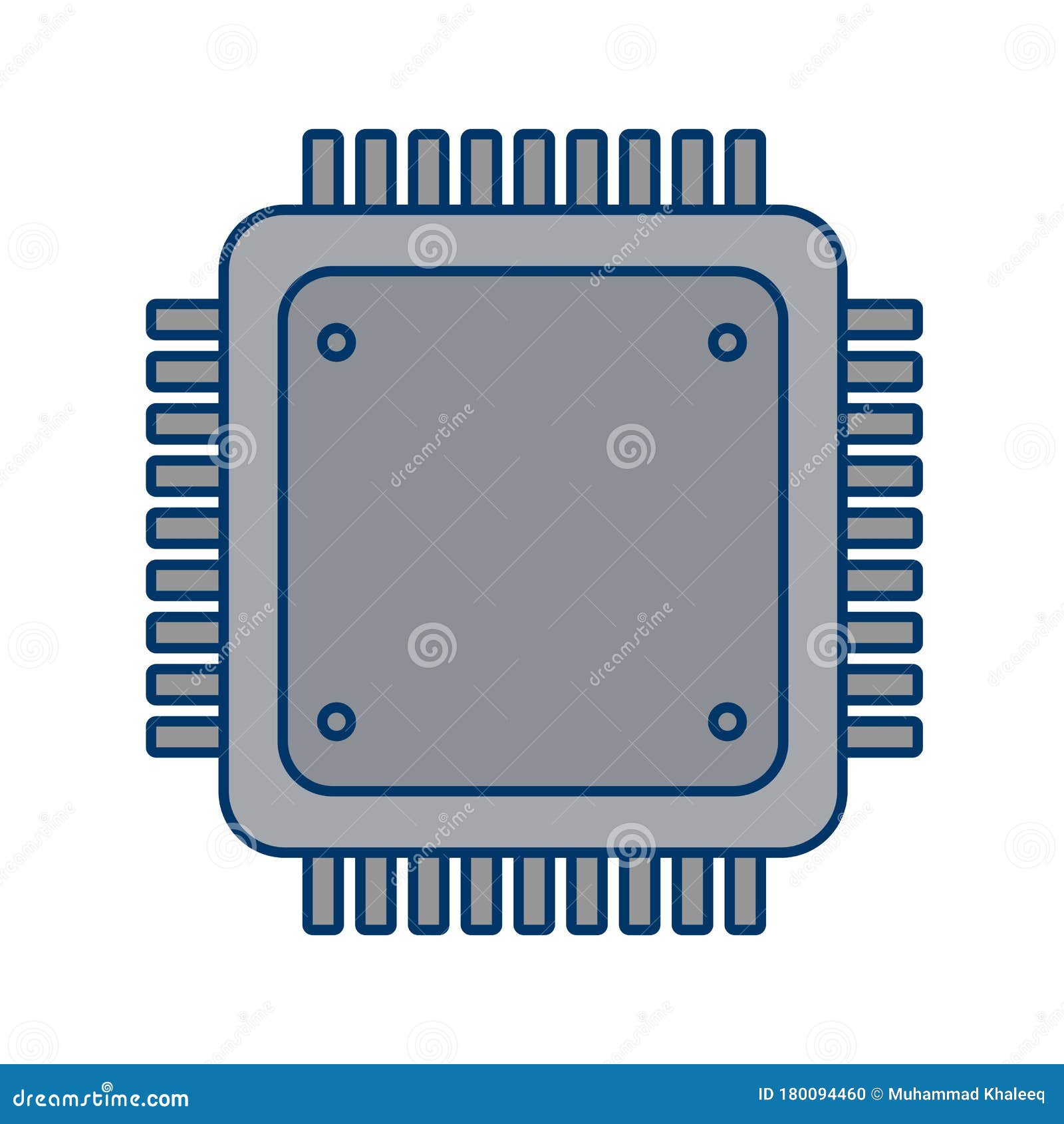 Illustration Processor Icon Stock Illustration - Illustration of symbol ...
