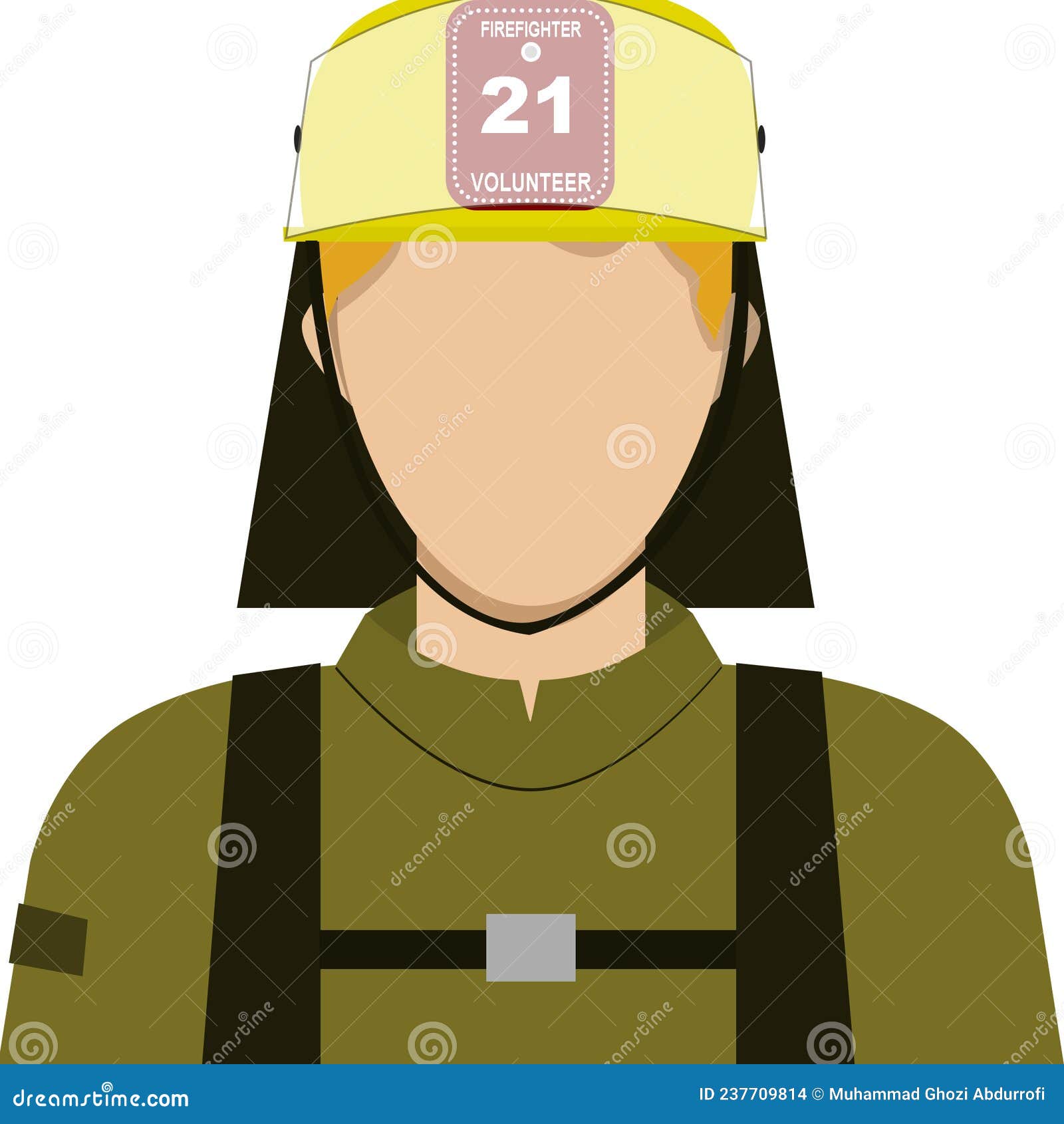 Illustration Profile Icon, Avatar Firefighter, Male Stock Illustration ...