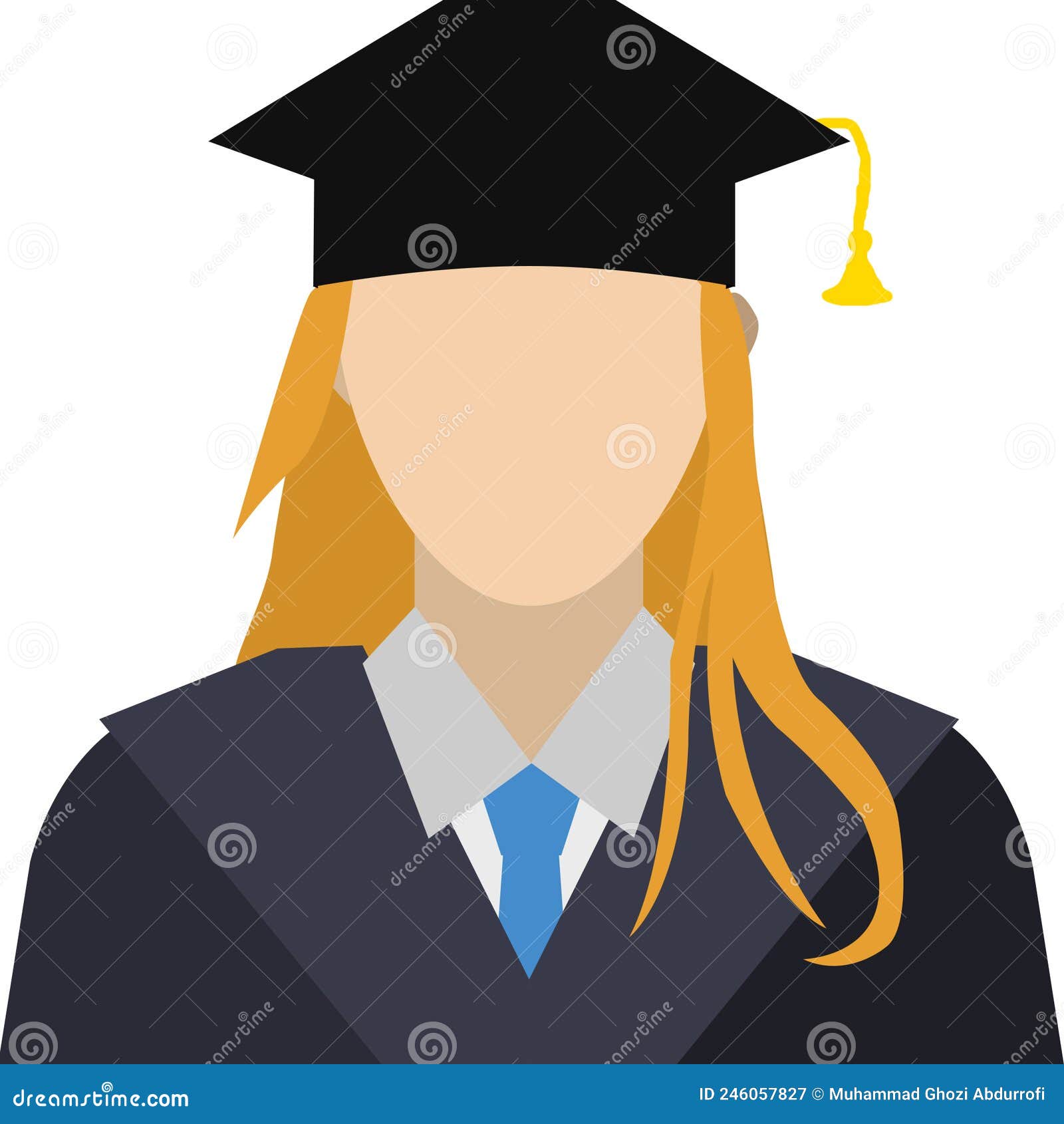 Illustration Profile Icon, Avatar Graduation Student, Female Stock ...
