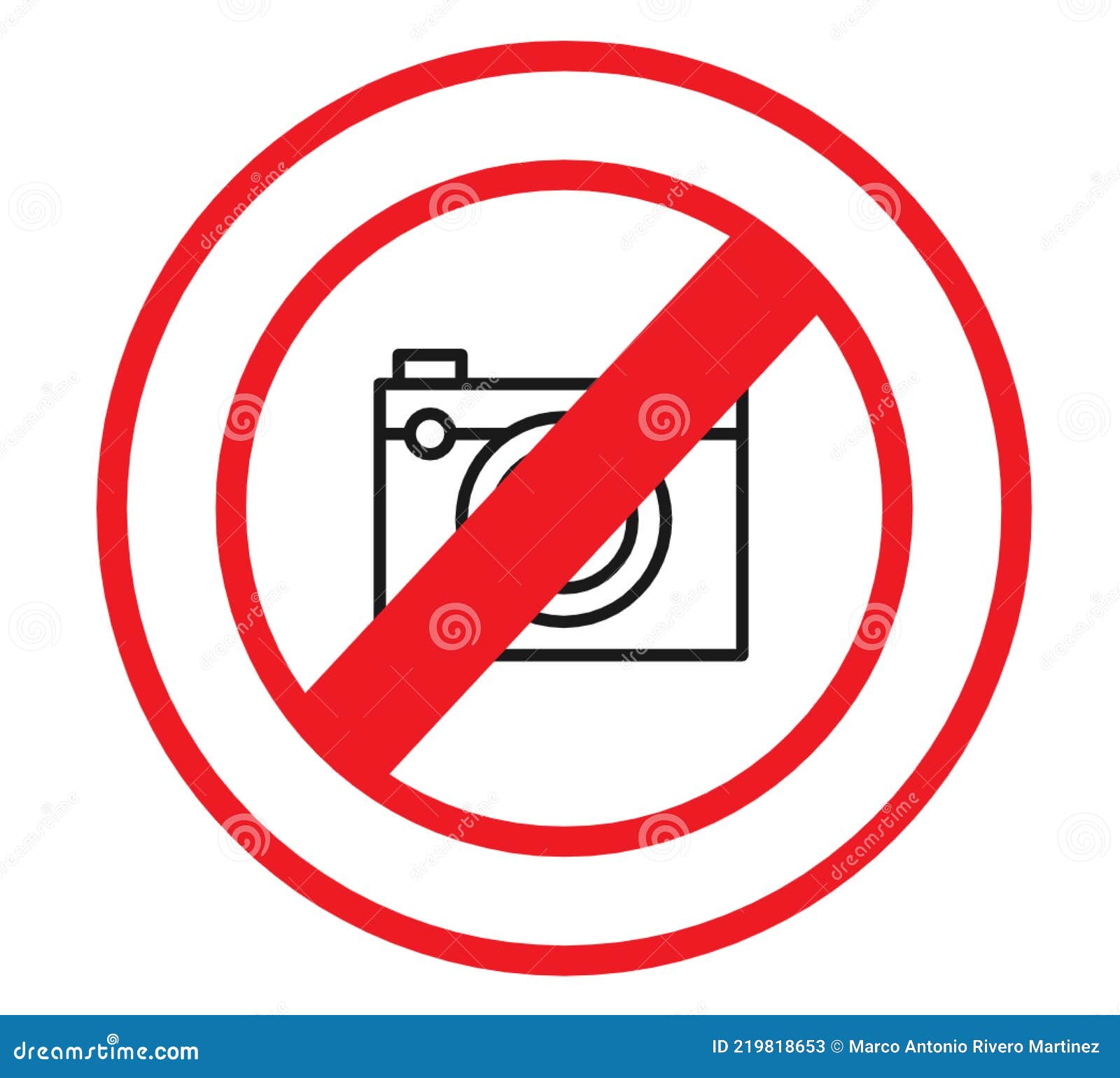 Illustration of Prohibited Camera with White Background Stock ...