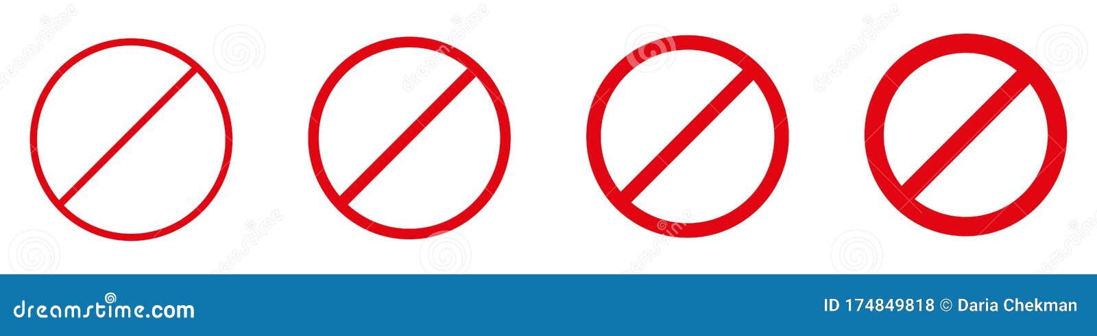 Illustration of Prohibited Sign on Isolated White Background Stock ...