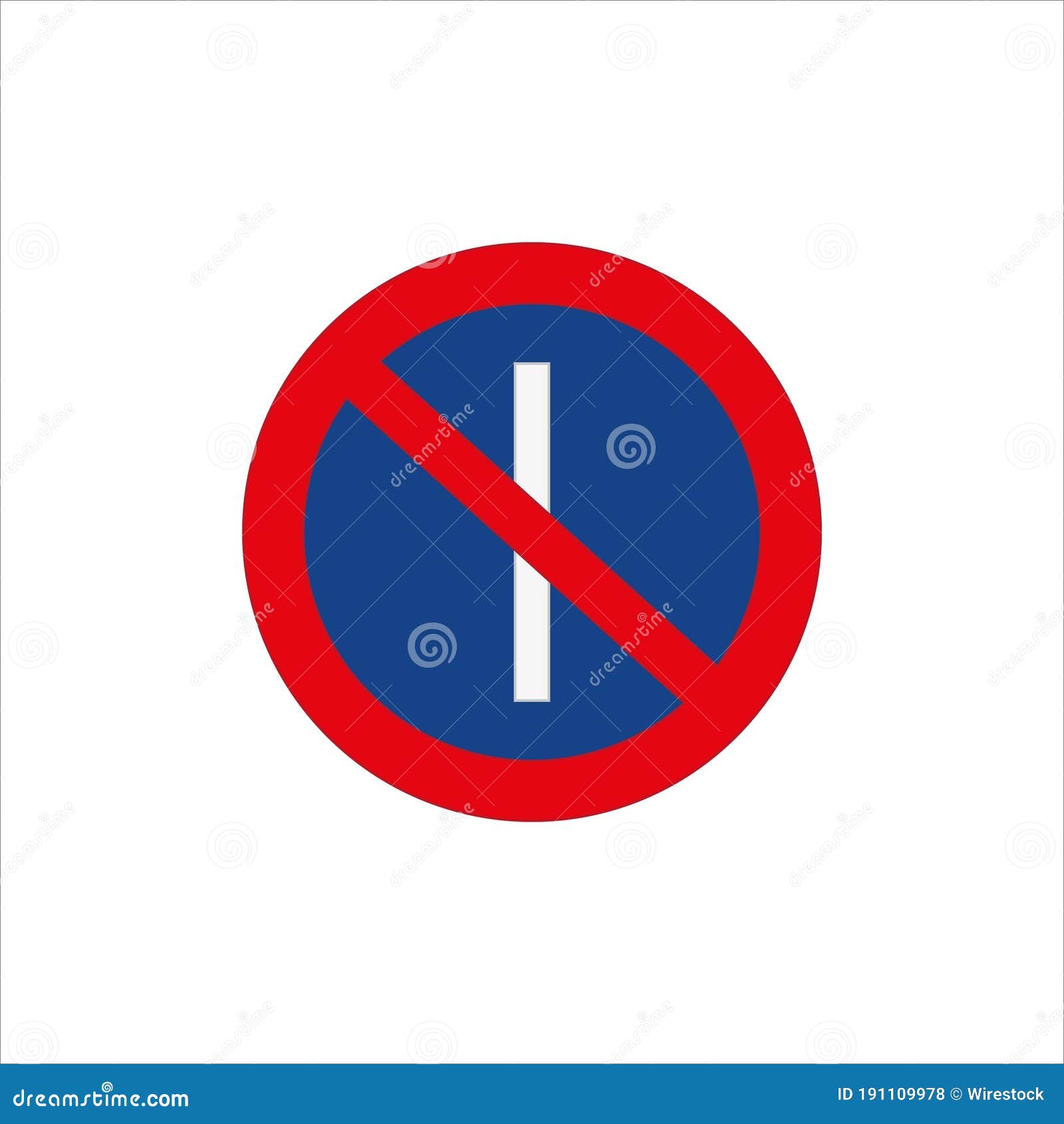 Illustration of a Prohibiting Road Sign for Web or Mobile Design ...