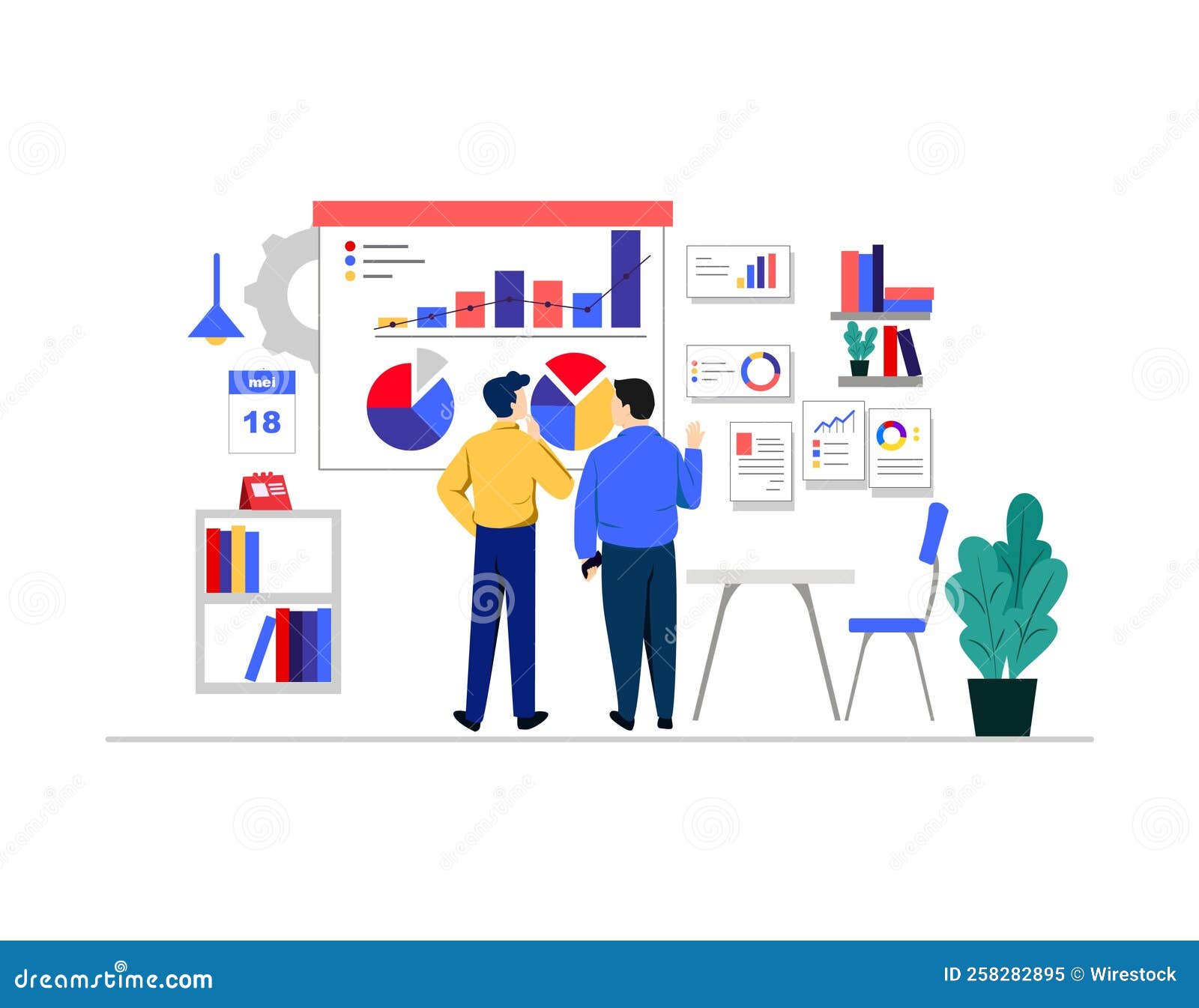 Illustration of Project Planning, Cooperation, and Workflow Process ...