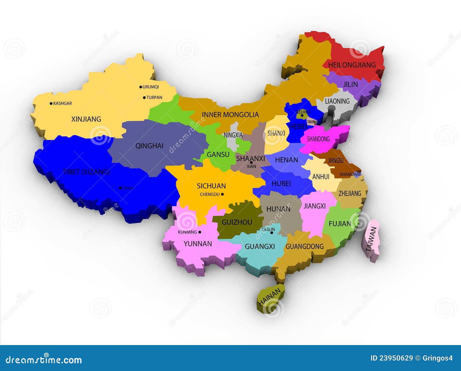 Illustration of the Provinces of China Stock Illustration ...