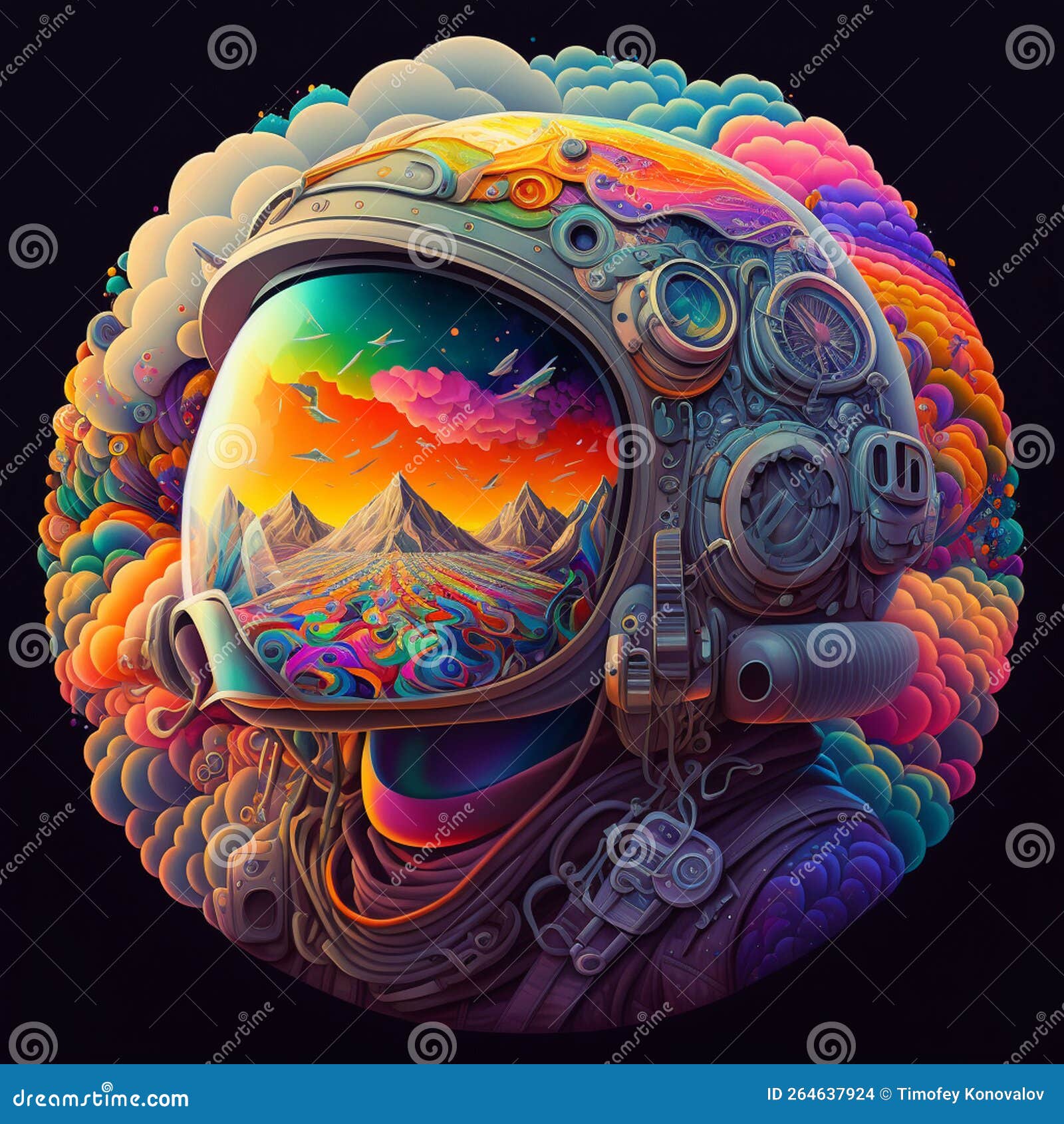 World War 2 Pilot Airman Tiger Circle Retro Cartoon Vector ...