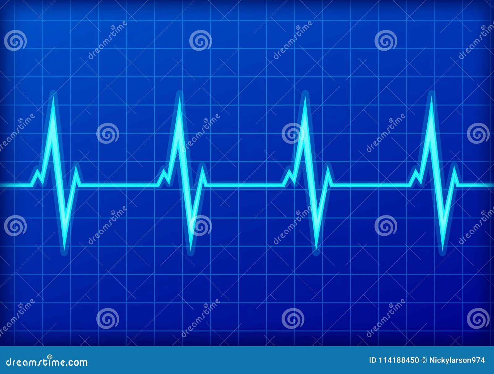 Pulse Vector Blue Background Concept Stock Vector - Illustration of ...