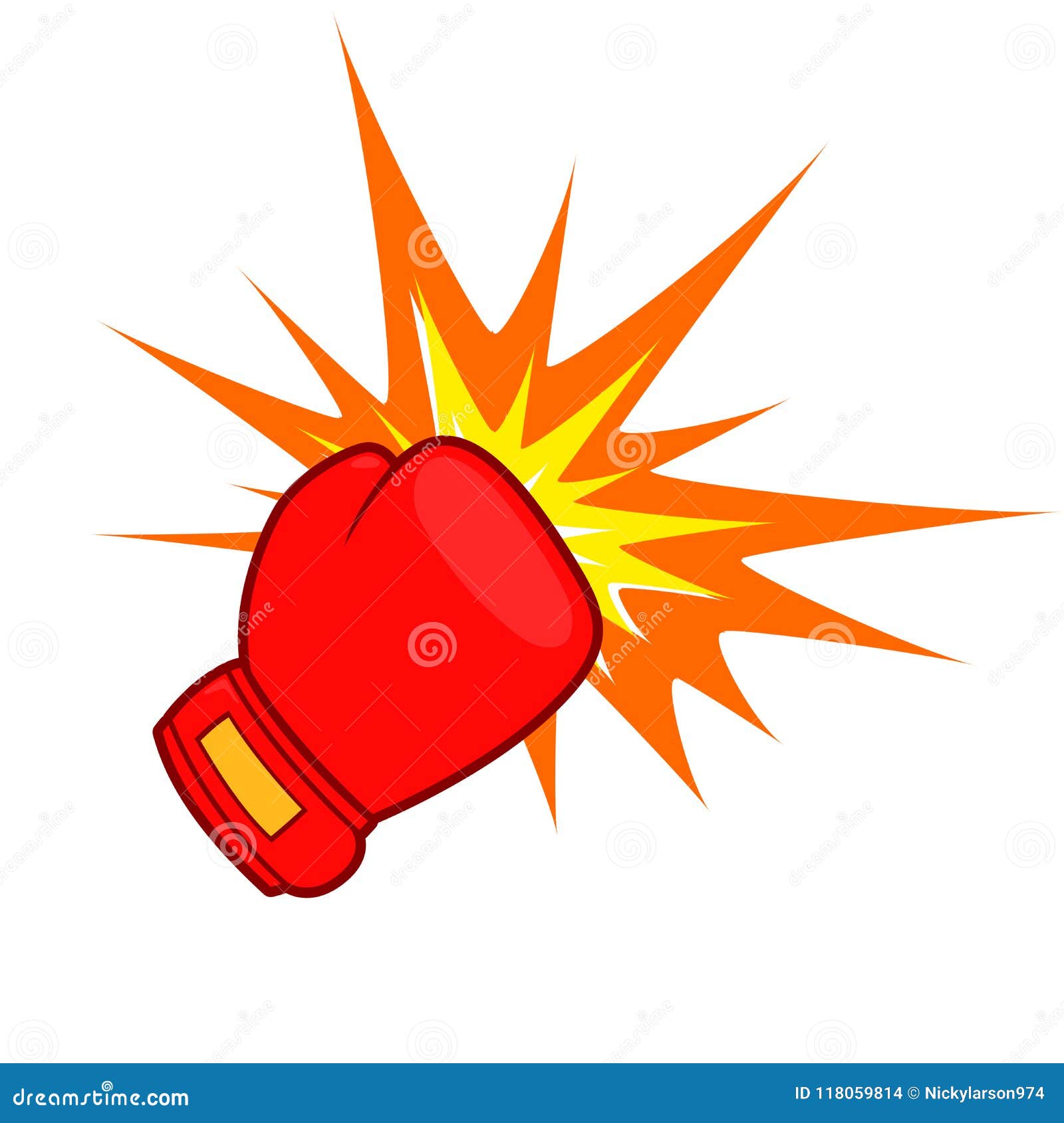 Punch Design On White Background Vector Illustration | CartoonDealer ...