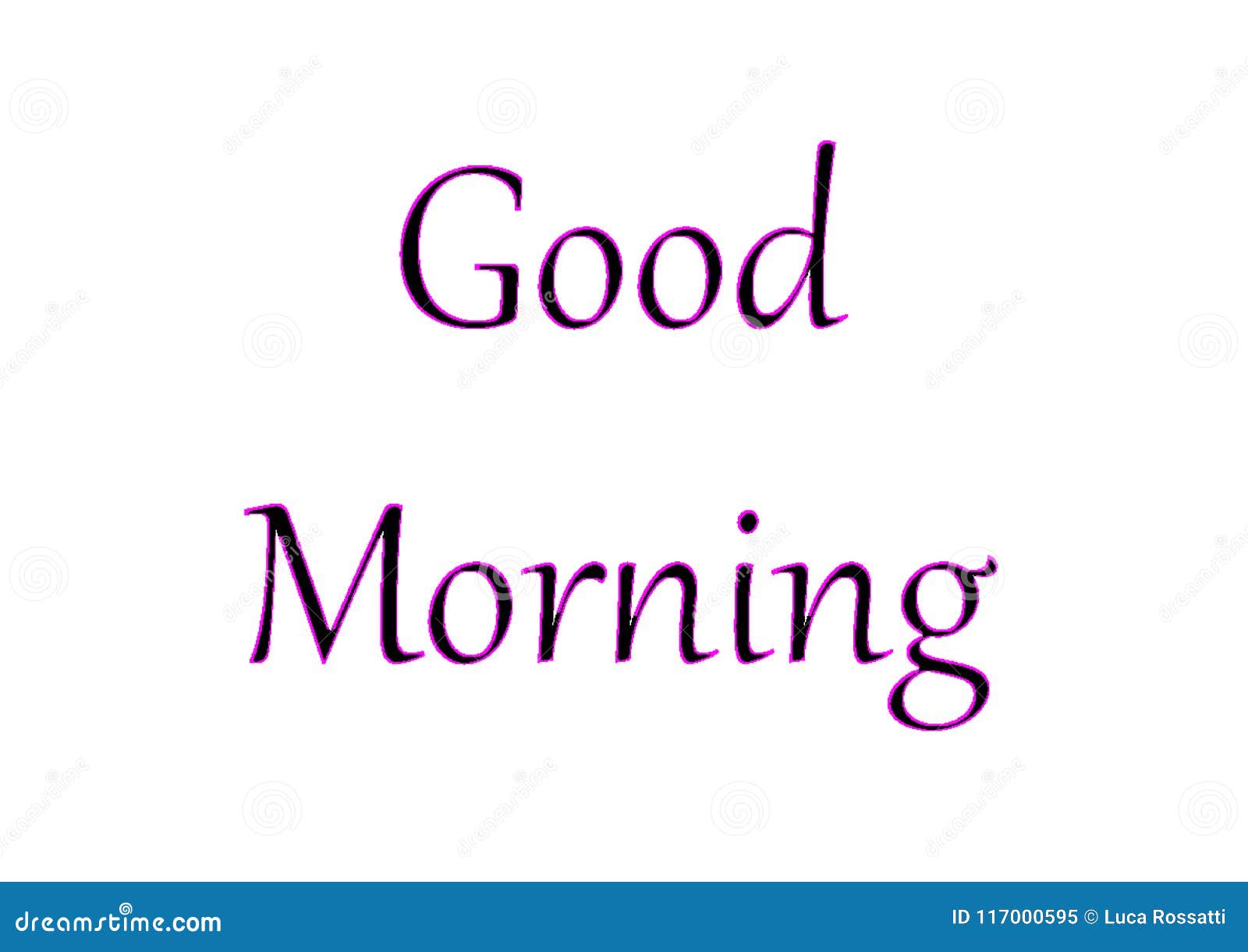 Illustration, Purple and Black Good Morning Write Isolated in a Stock ...