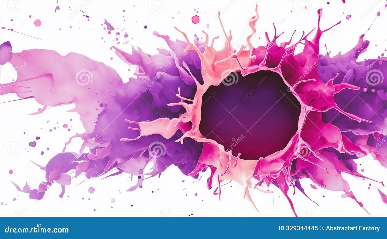 Illustration of a Purple Color Splash on a Solid Background. Generative ...